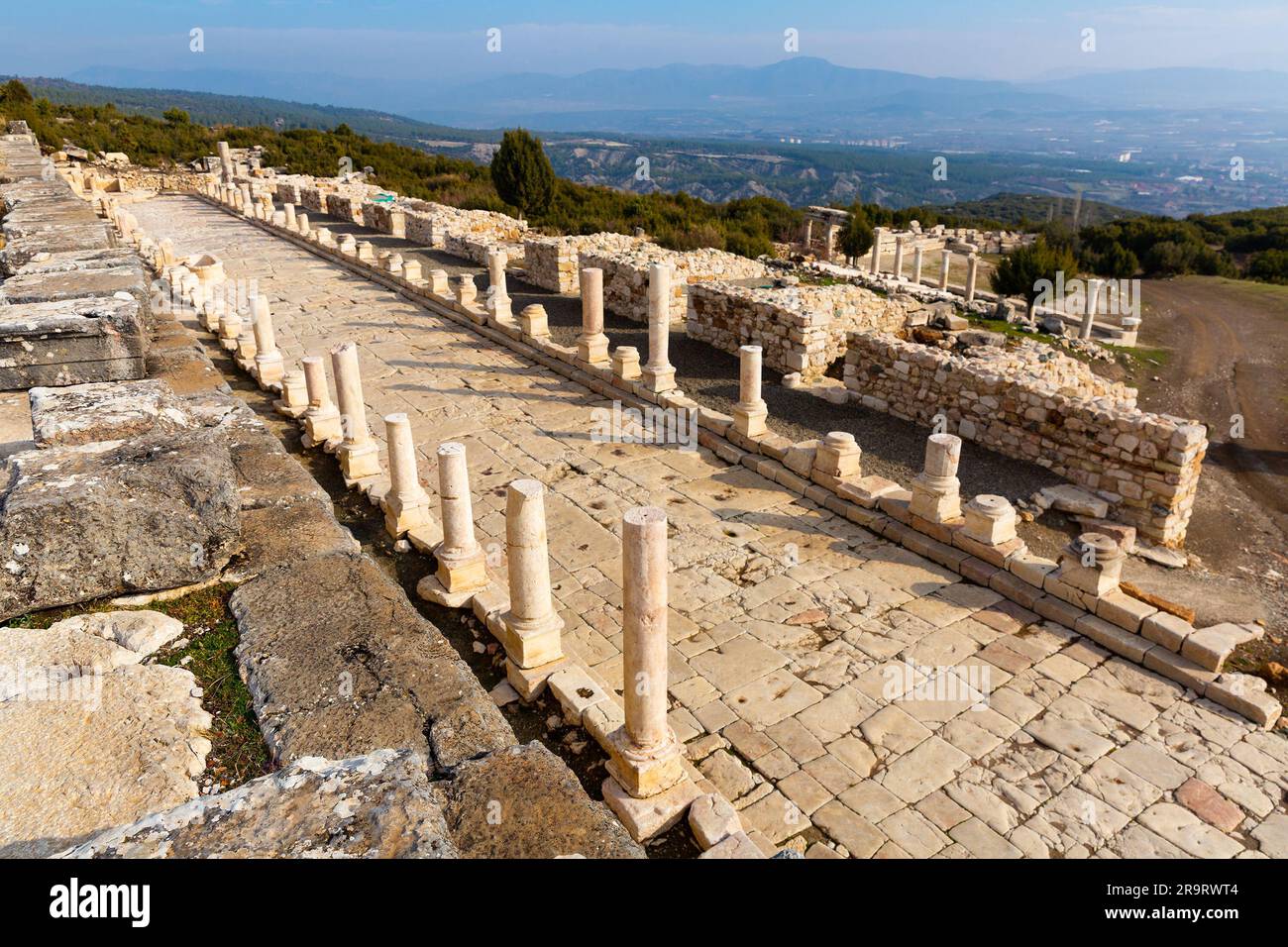 Remained columns of ancient Agora in Kibyra, Turkey Stock Photo - Alamy