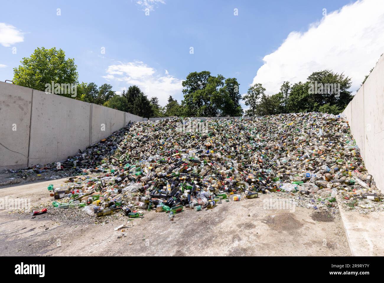 Landfill with trash and garbage polluting environment waiting to ...