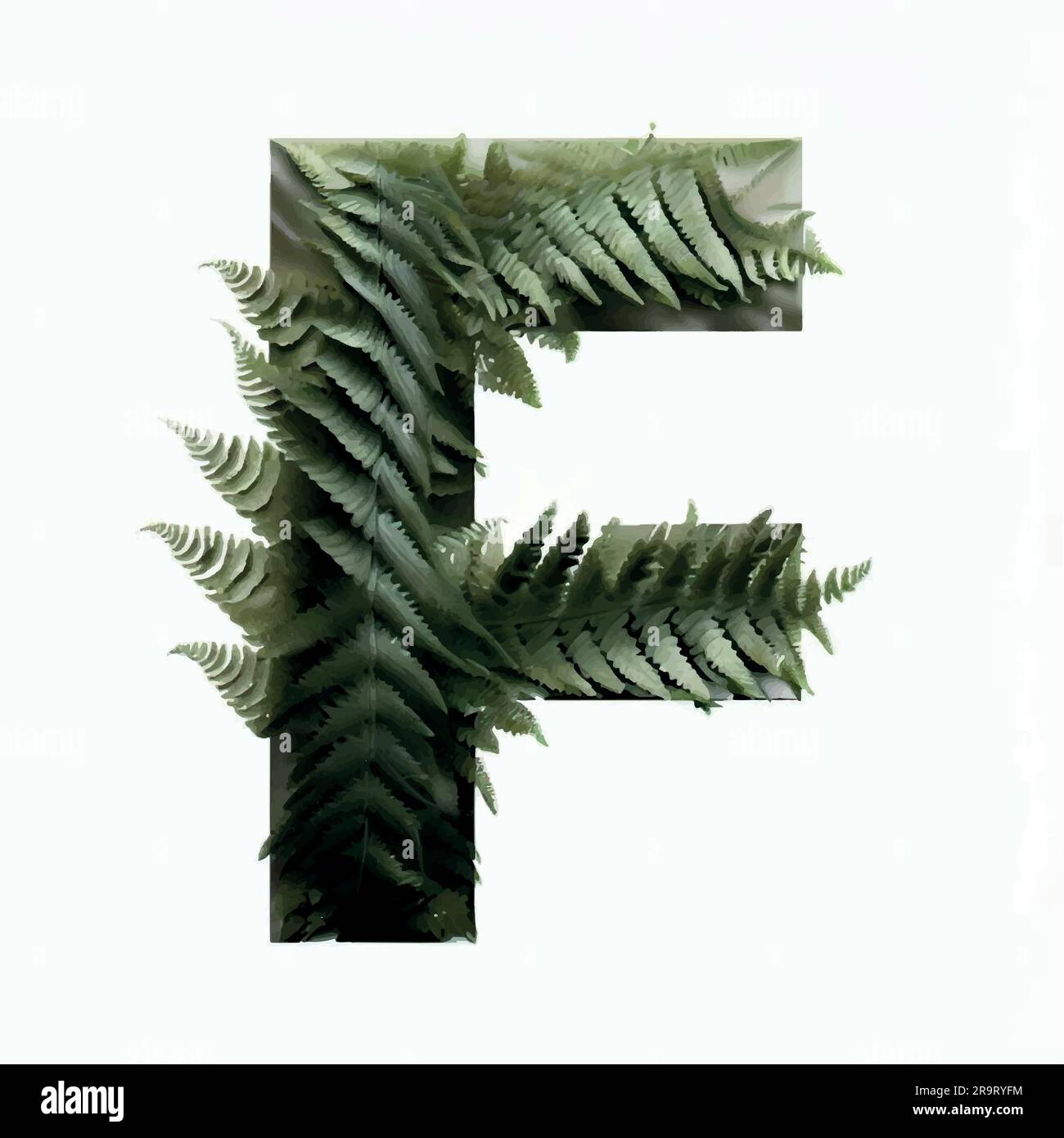 Floral font letter f hi-res stock photography and images - Alamy