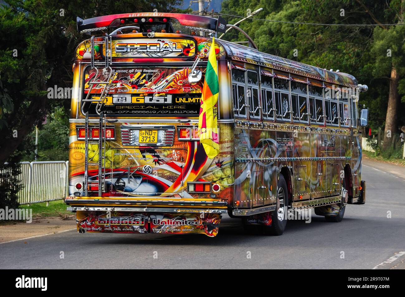 Sri Lanka, Nuwara Eliya-January 10, 2020: beautiful tuned buses that ...
