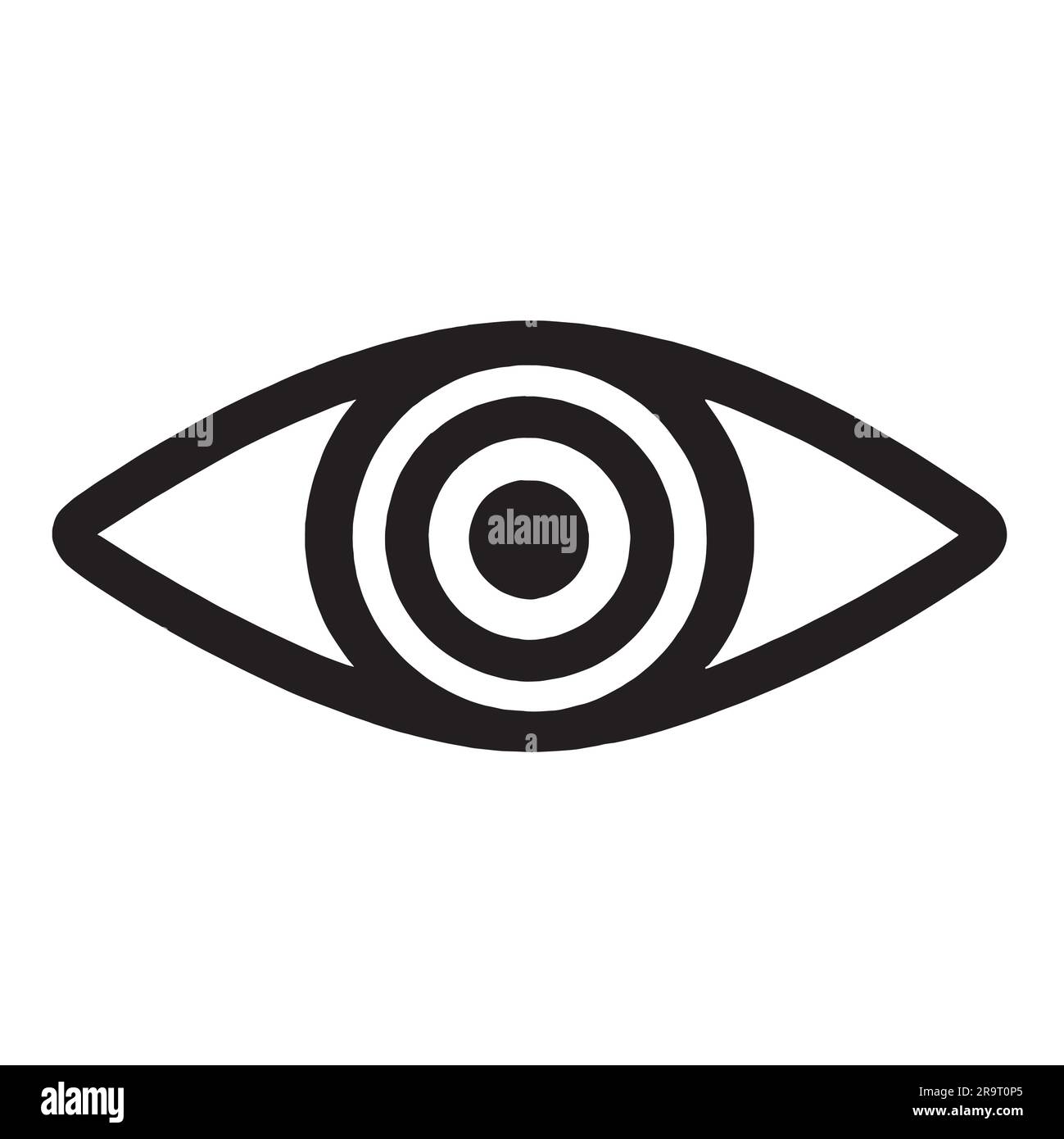 eye icon in black color on a white screen Stock Vector Image & Art - Alamy