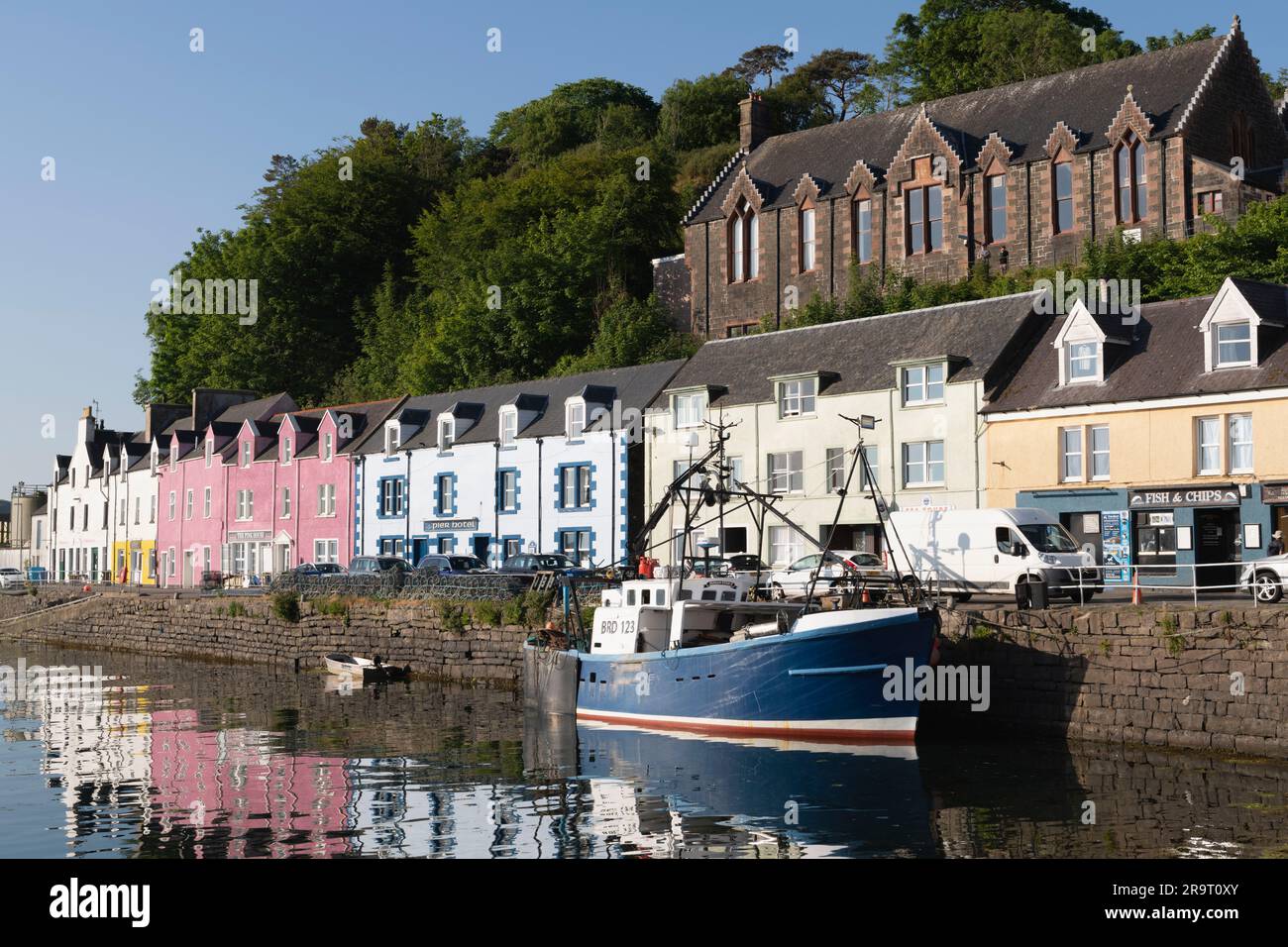 The Skye Gathering Hall Overlooking Portree Harbour & the Colourful ...