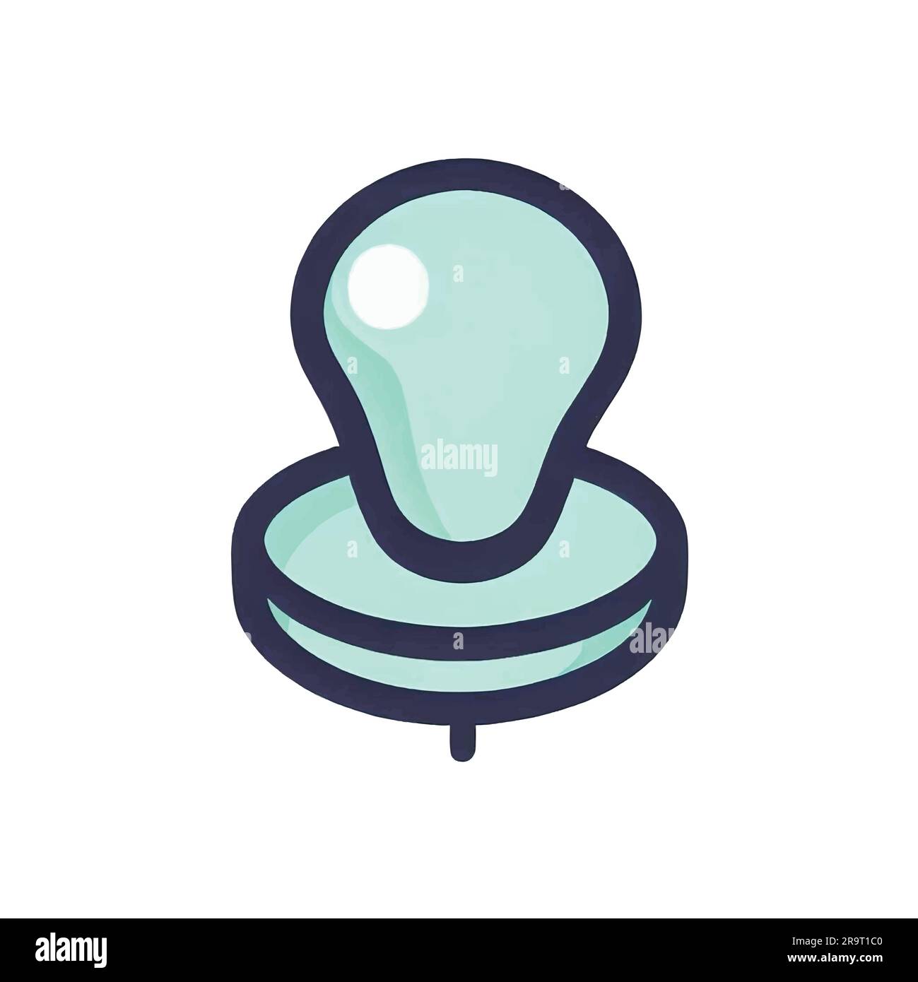 blue pin icon illustration on a white background Stock Vector Image ...