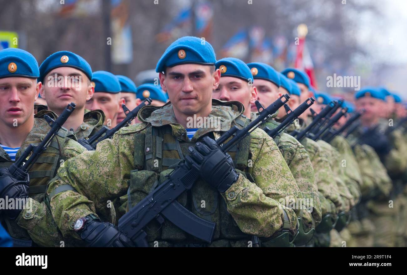 Russia, Saint Petersburg - May 9, 2017: Soldiers on parade in new ...