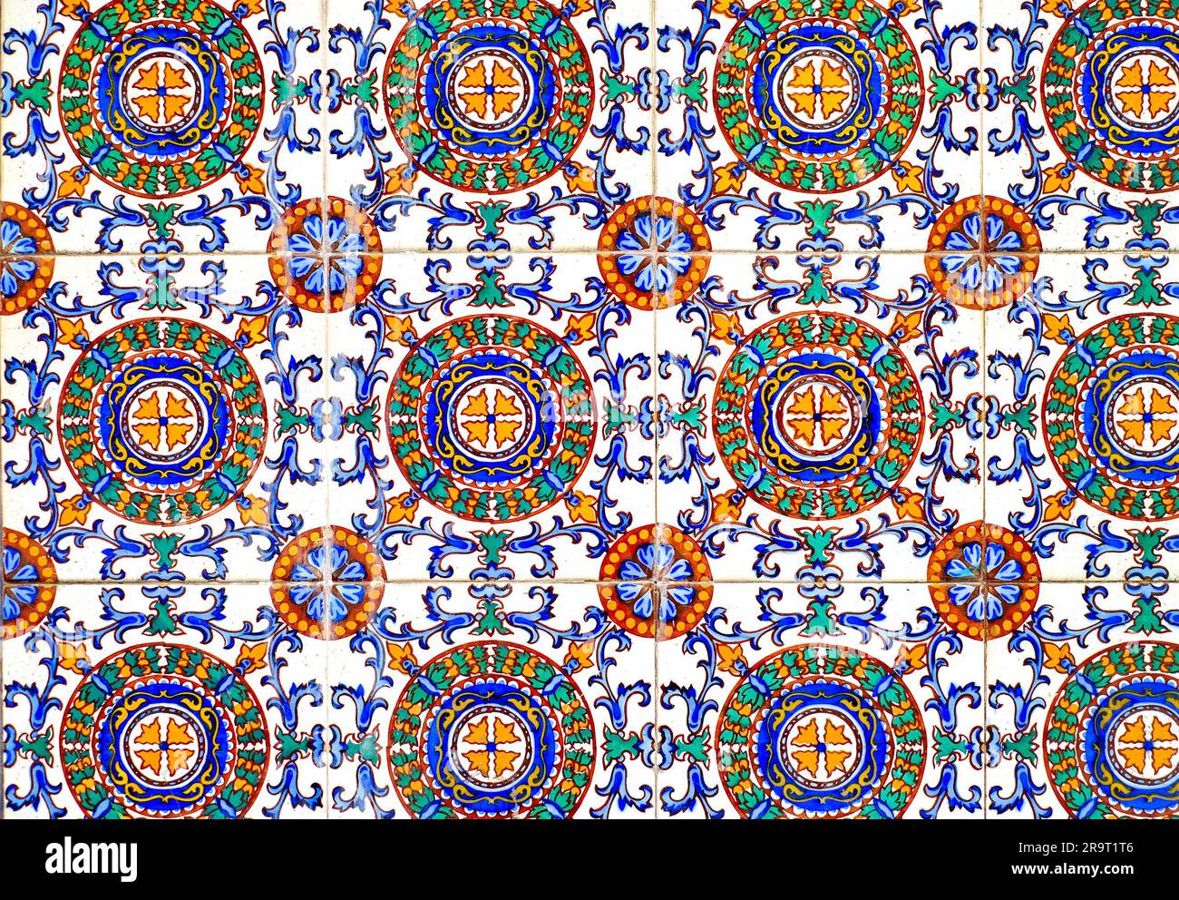 Decorative tiles with colorful arabesque patterns Stock Photo - Alamy