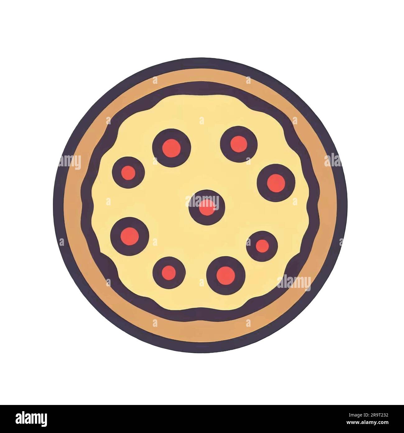 Pizza white icon hi-res stock photography and images - Alamy
