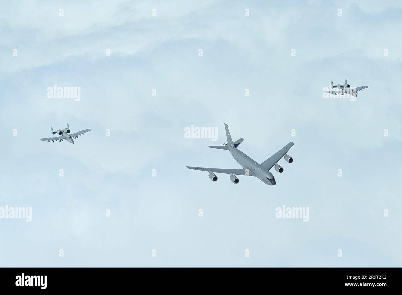 A KC-135T Stratotanker from the 171st Aerial Refueling Squadron of the ...