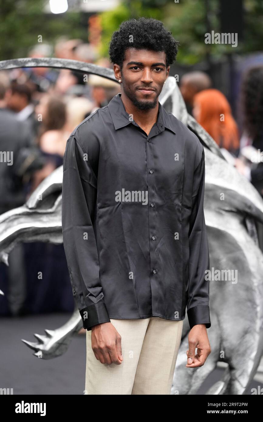 Wilson Mbomio poses for photographers upon arrival at the World ...