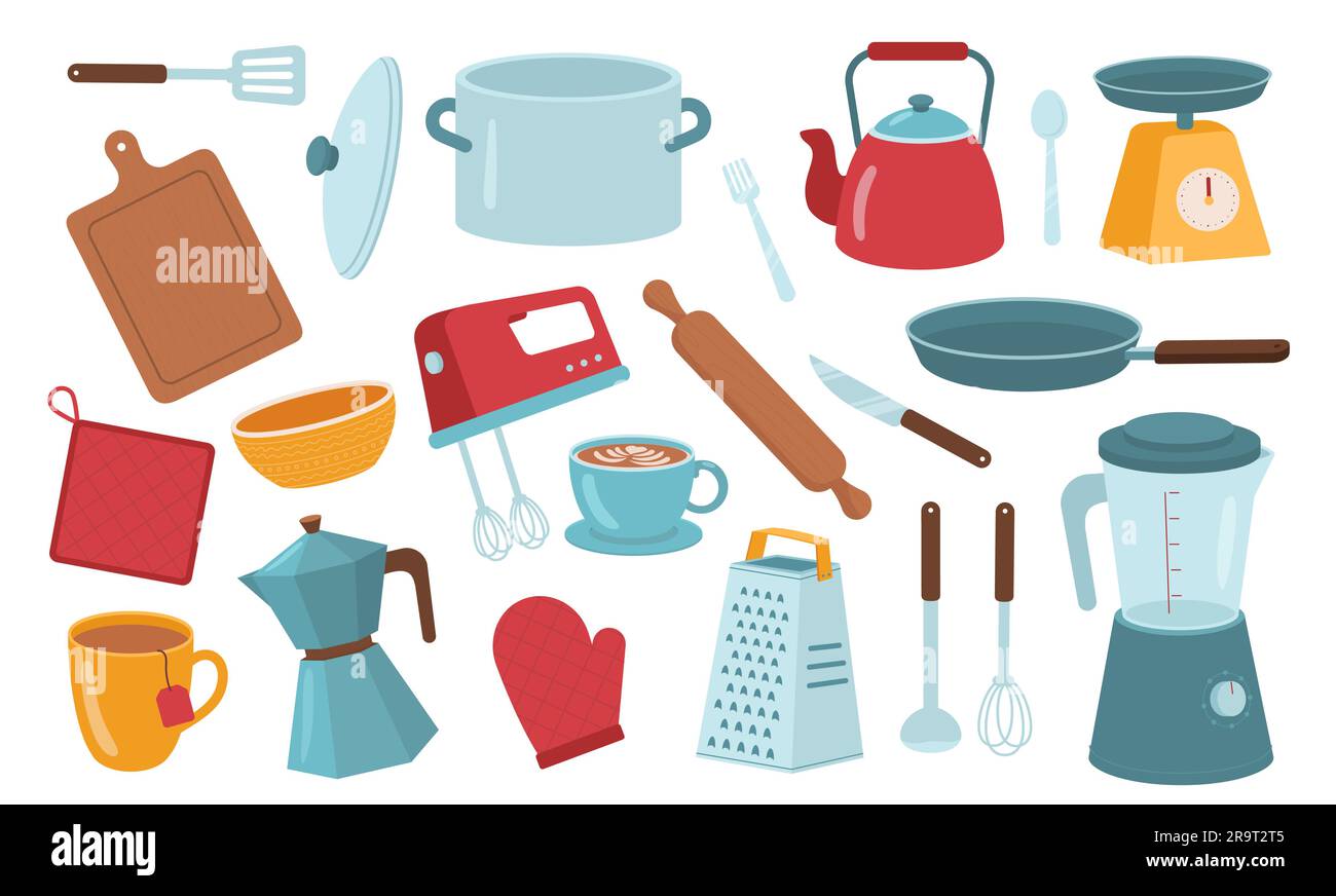 Set of kitchen elements vector Stock Vector Image & Art - Alamy