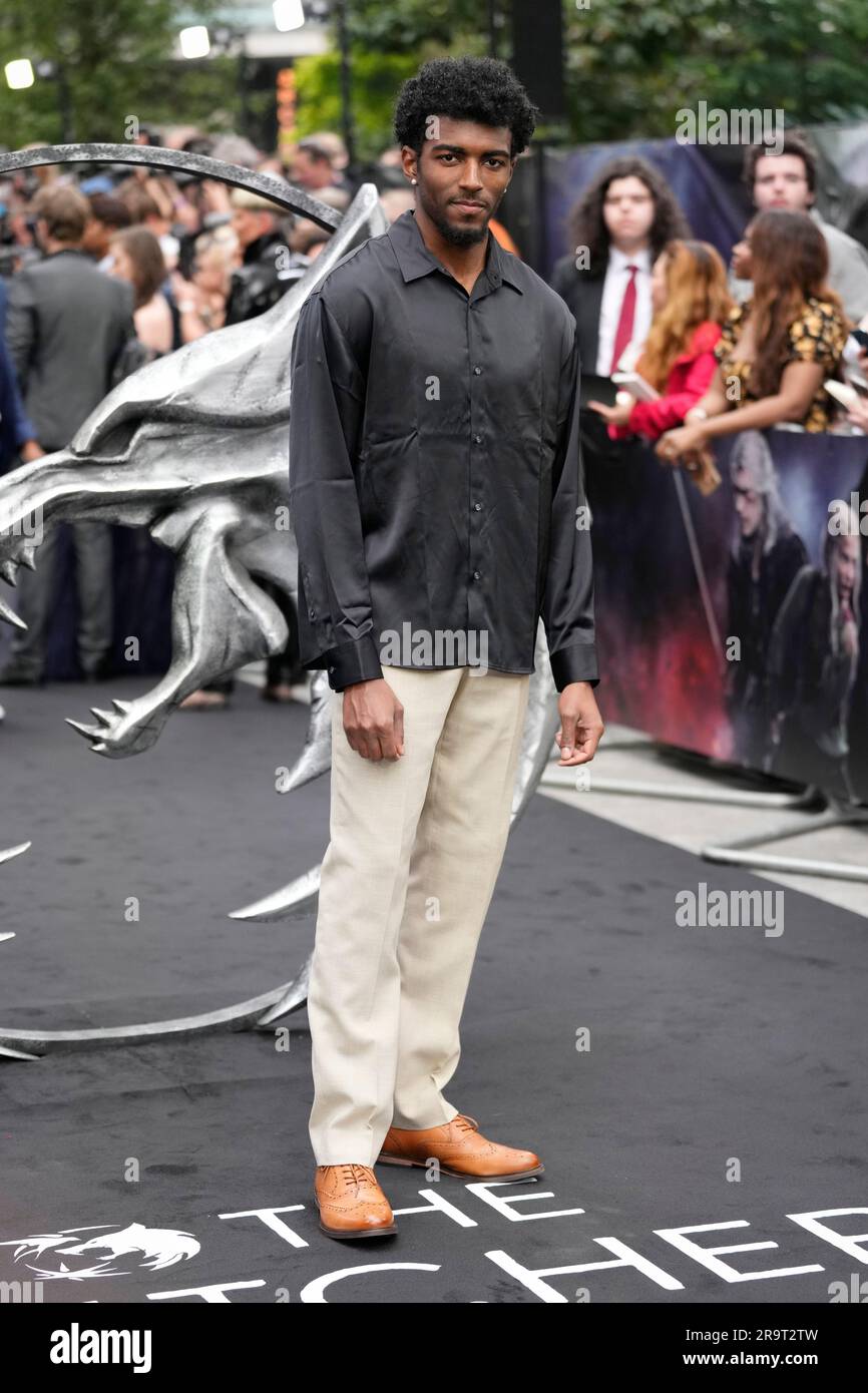 Wilson Mbomio poses for photographers upon arrival at the World ...