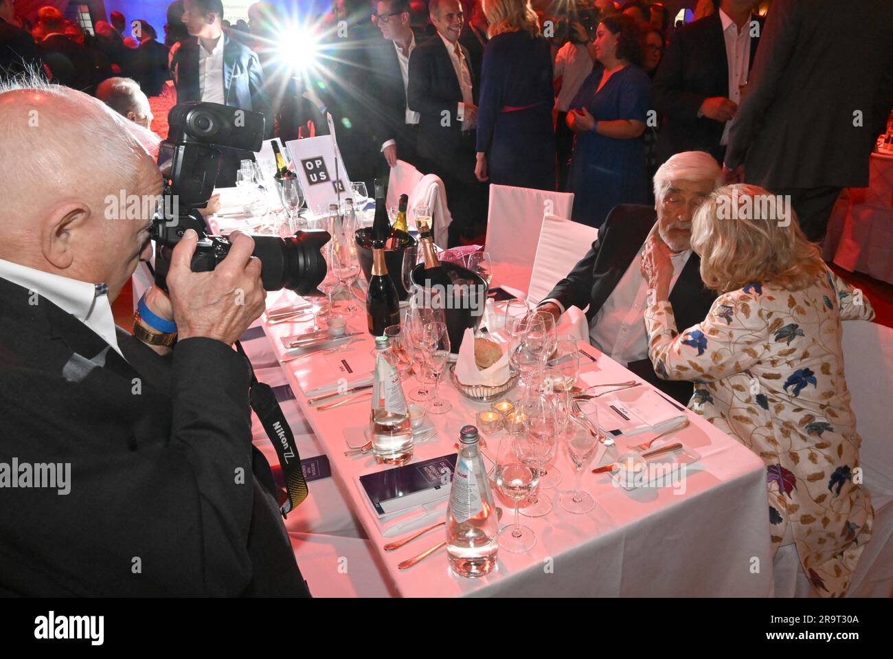Munich, Germany. 28th June, 2023. Actor Mario Adorf and his wife ...