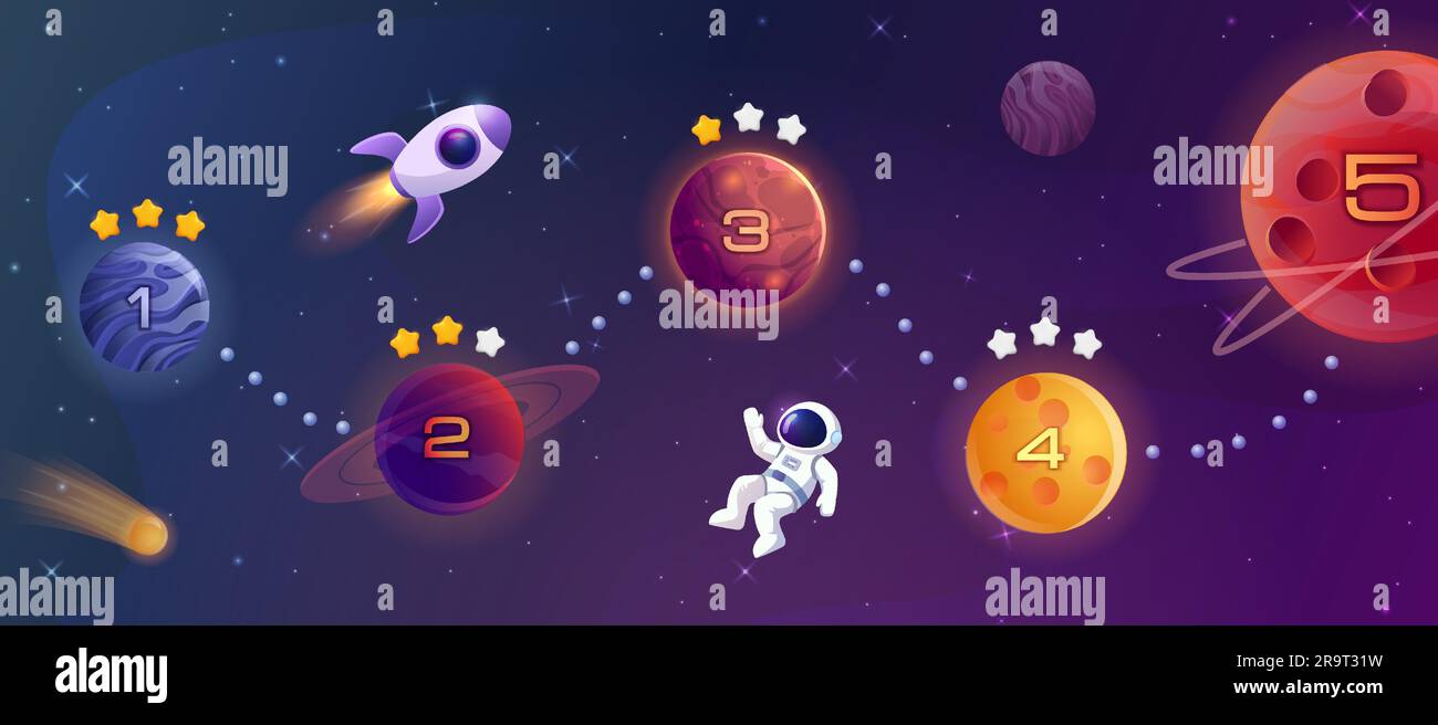 Space level map with astronaut Stock Vector Image & Art - Alamy