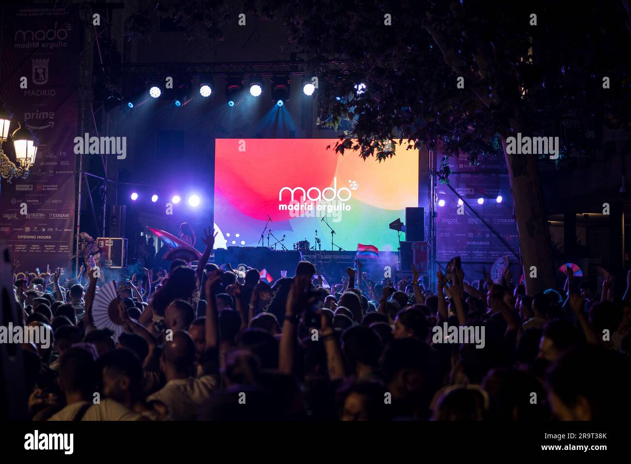 The group Ladilla Rusa during a performance for MADO Madrid Pride 2023 ...