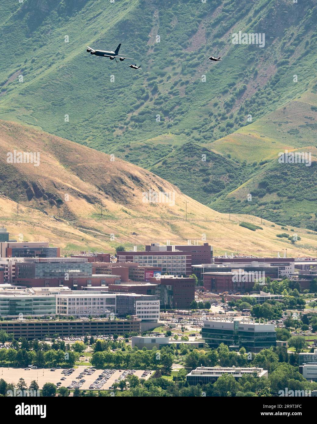 A KC-135 Stratotankers assigned to the 151st Air Refueling Wing and two ...