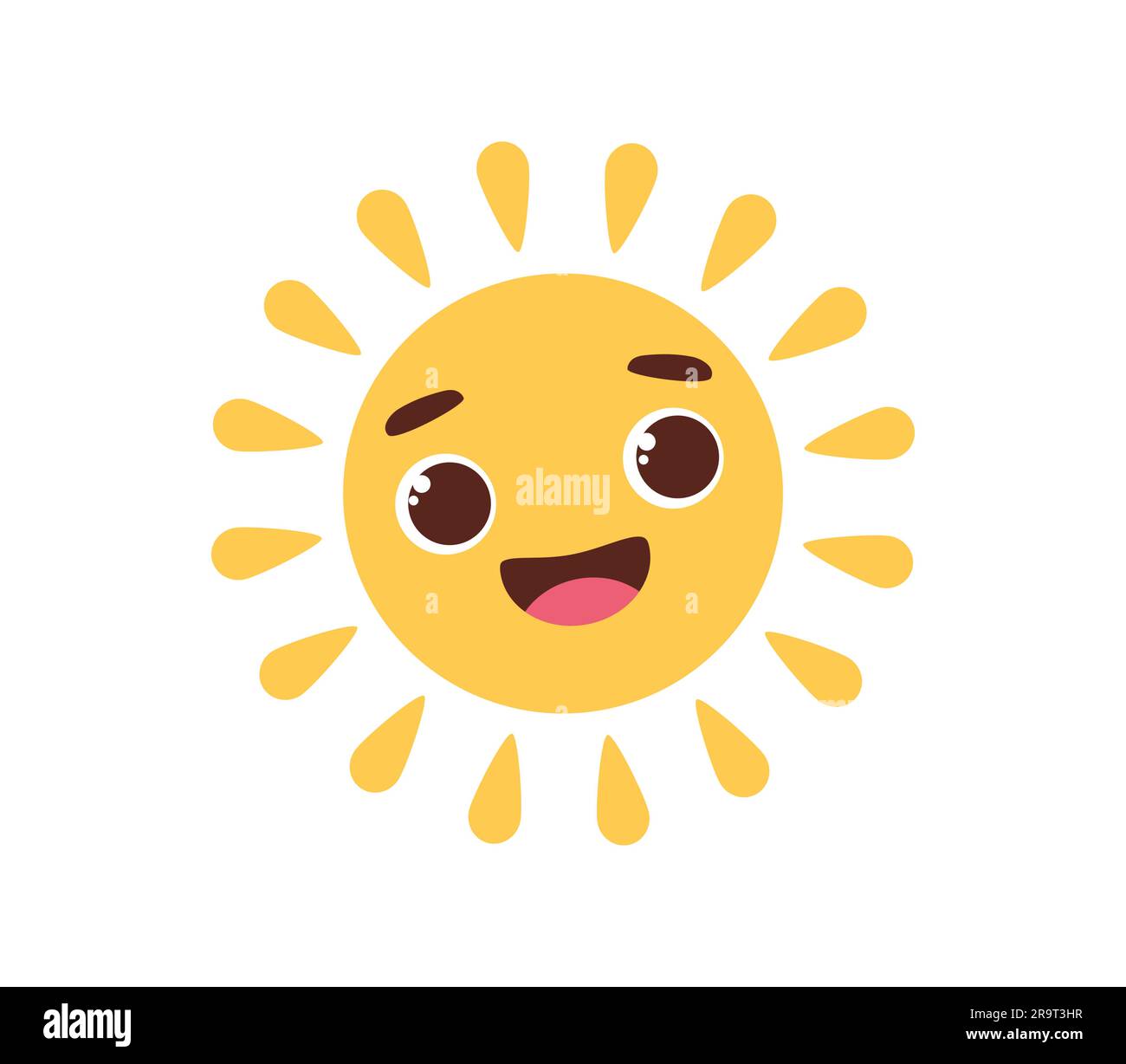Summer sun vector concept. Weather and climate icon for website. Hot ...