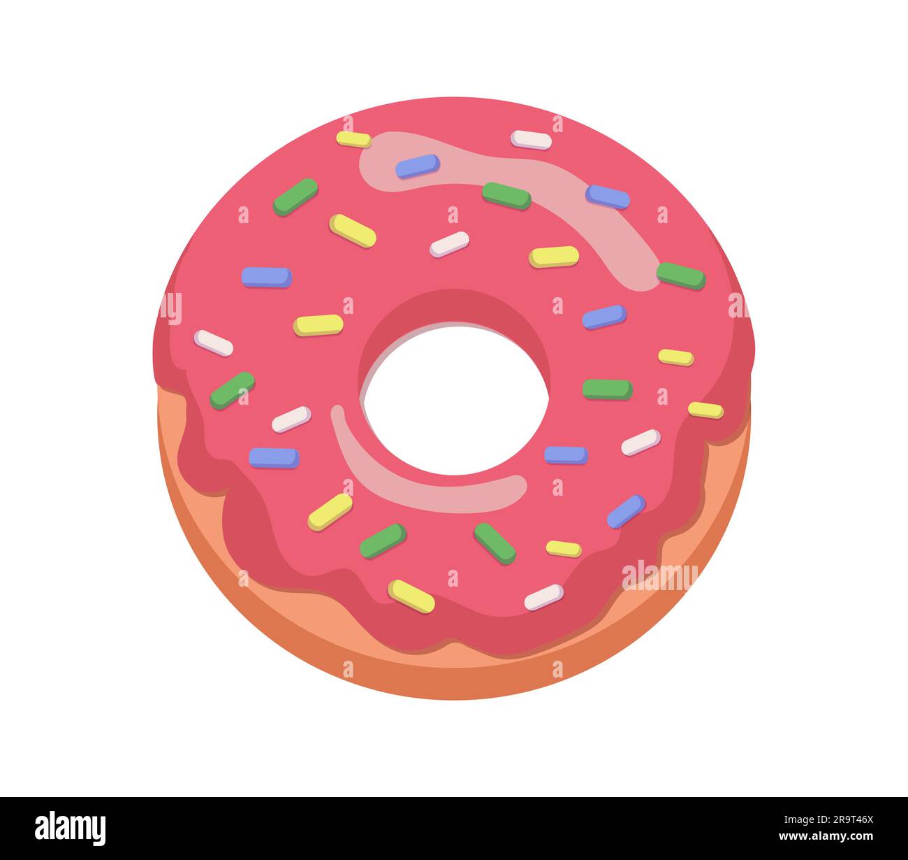 Glazed donut bite on Stock Vector Images - Alamy