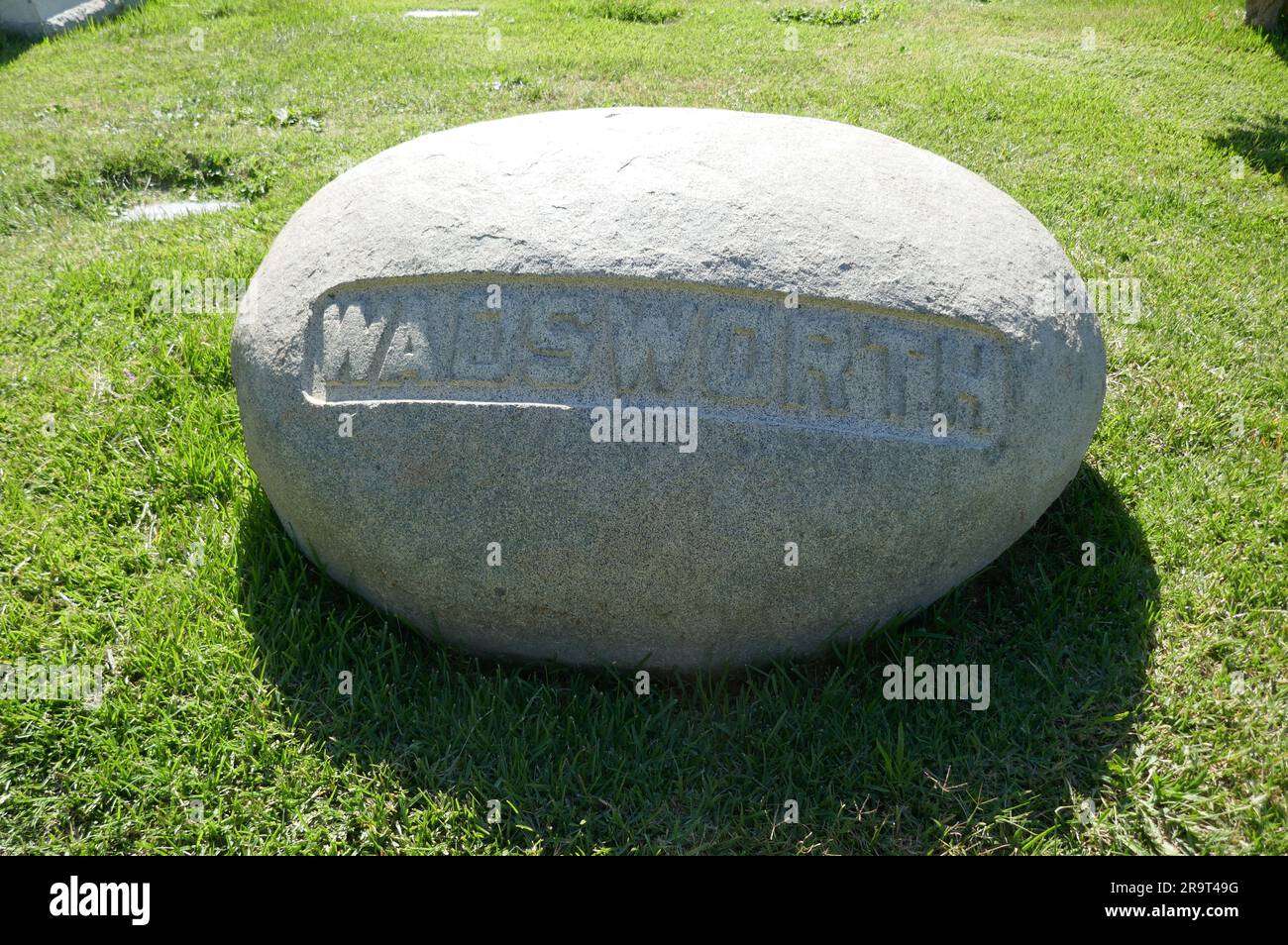 Los Angeles, California, USA 24th June 2023 Wadsworth Rock Grave Stone ...