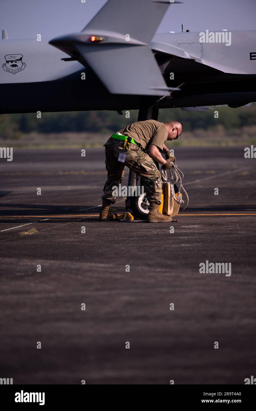 U.S. Airmen assigned to the 163d Attack Wing on March Air Reserve Base ...