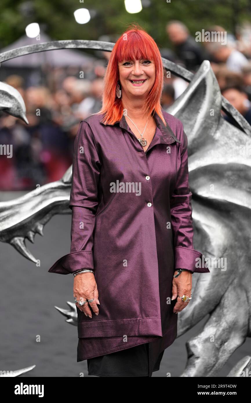 Lucinda Wright poses for photographers upon arrival at the World ...