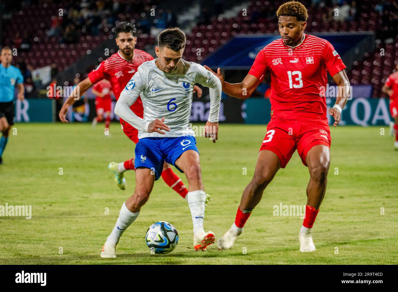 Cluj Napoca, Romania. 28th June, 2023. tSwiss U21's Aurele Amenda ...
