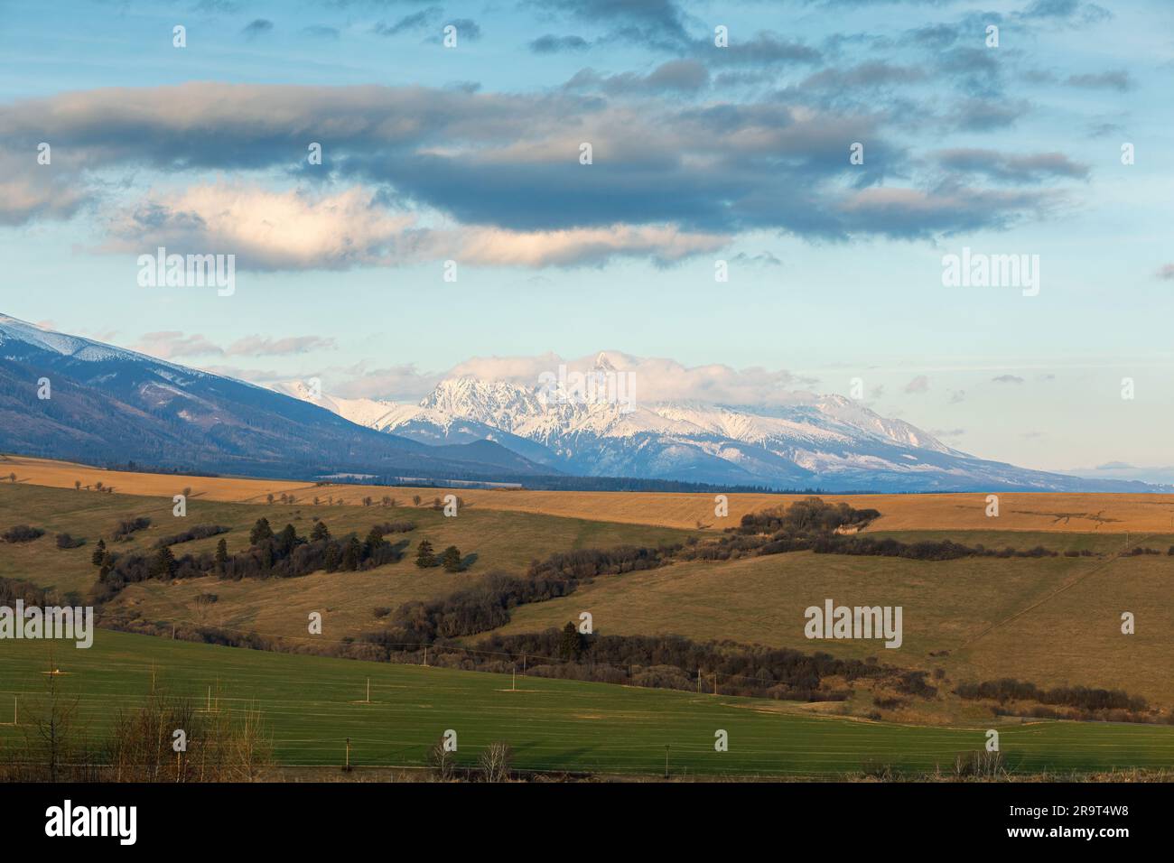 View of the High Tatras from Liptovsky Mikulas,Slovakia Stock Photo - Alamy