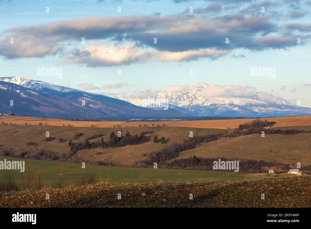 View of the High Tatras from Liptovsky Mikulas,Slovakia Stock Photo - Alamy