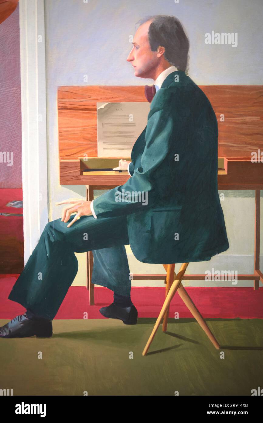 David Hockney painting at the Musee Granet Aix en Provence France Stock ...