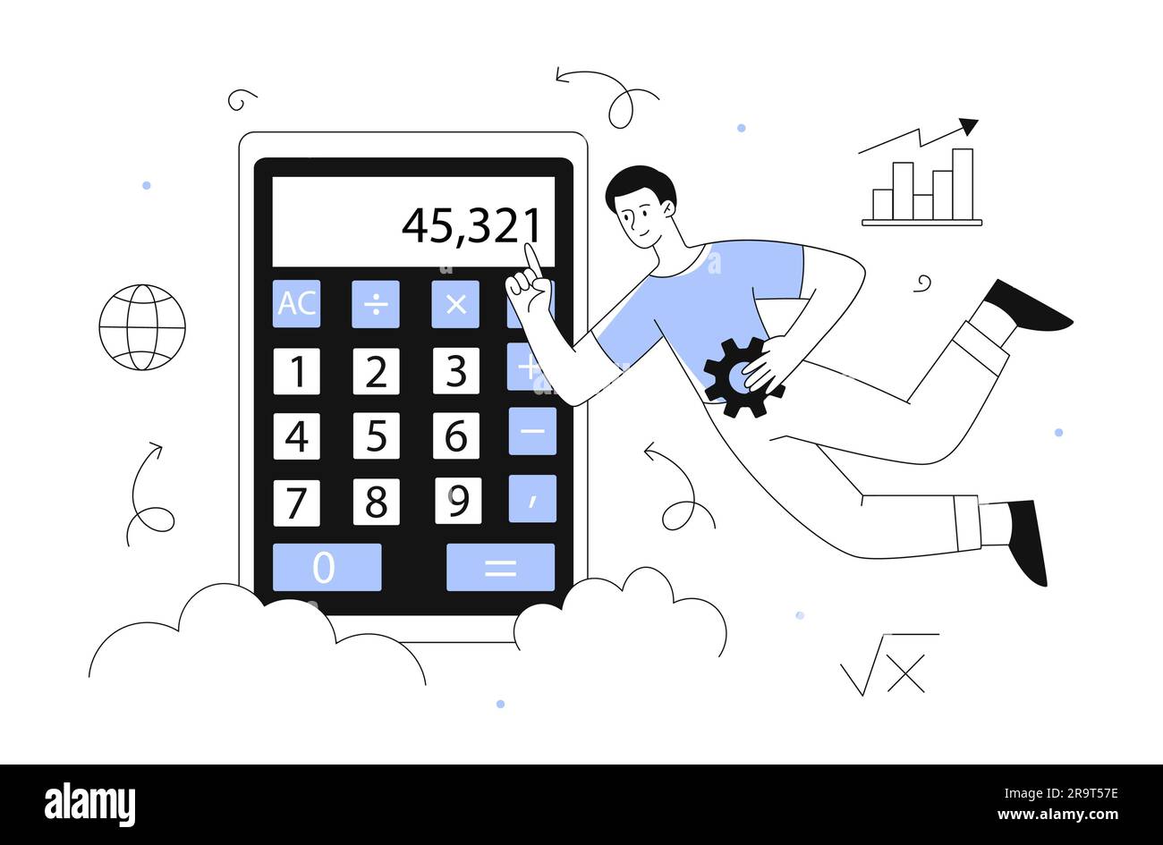 Multiplication man Stock Vector Images - Alamy