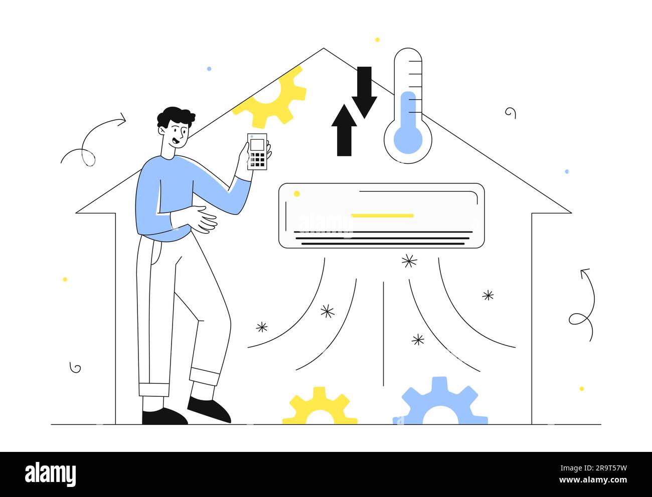 Smart home concept thin Stock Vector Images - Alamy