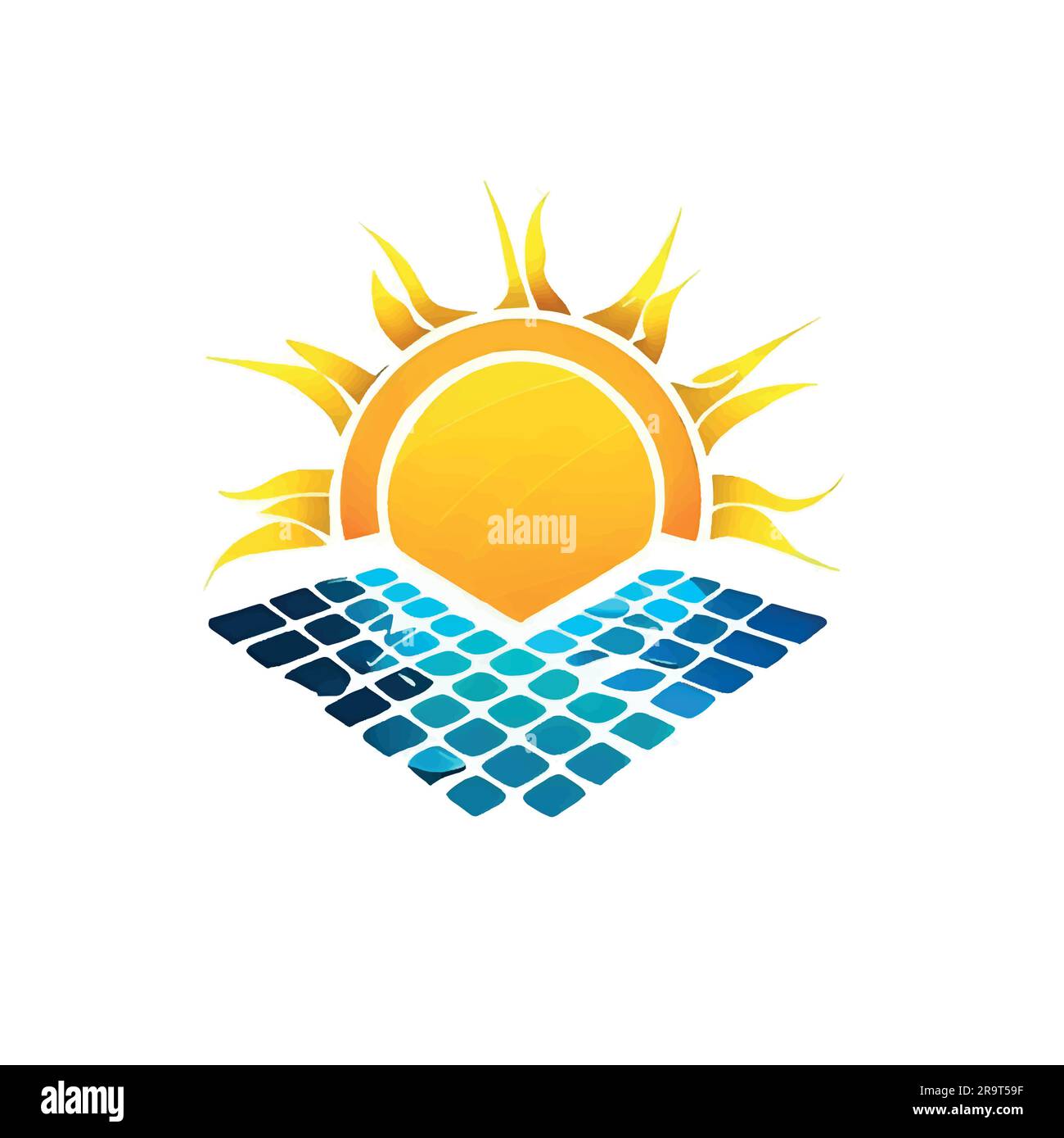 Solar eco system logo hi-res stock photography and images - Alamy