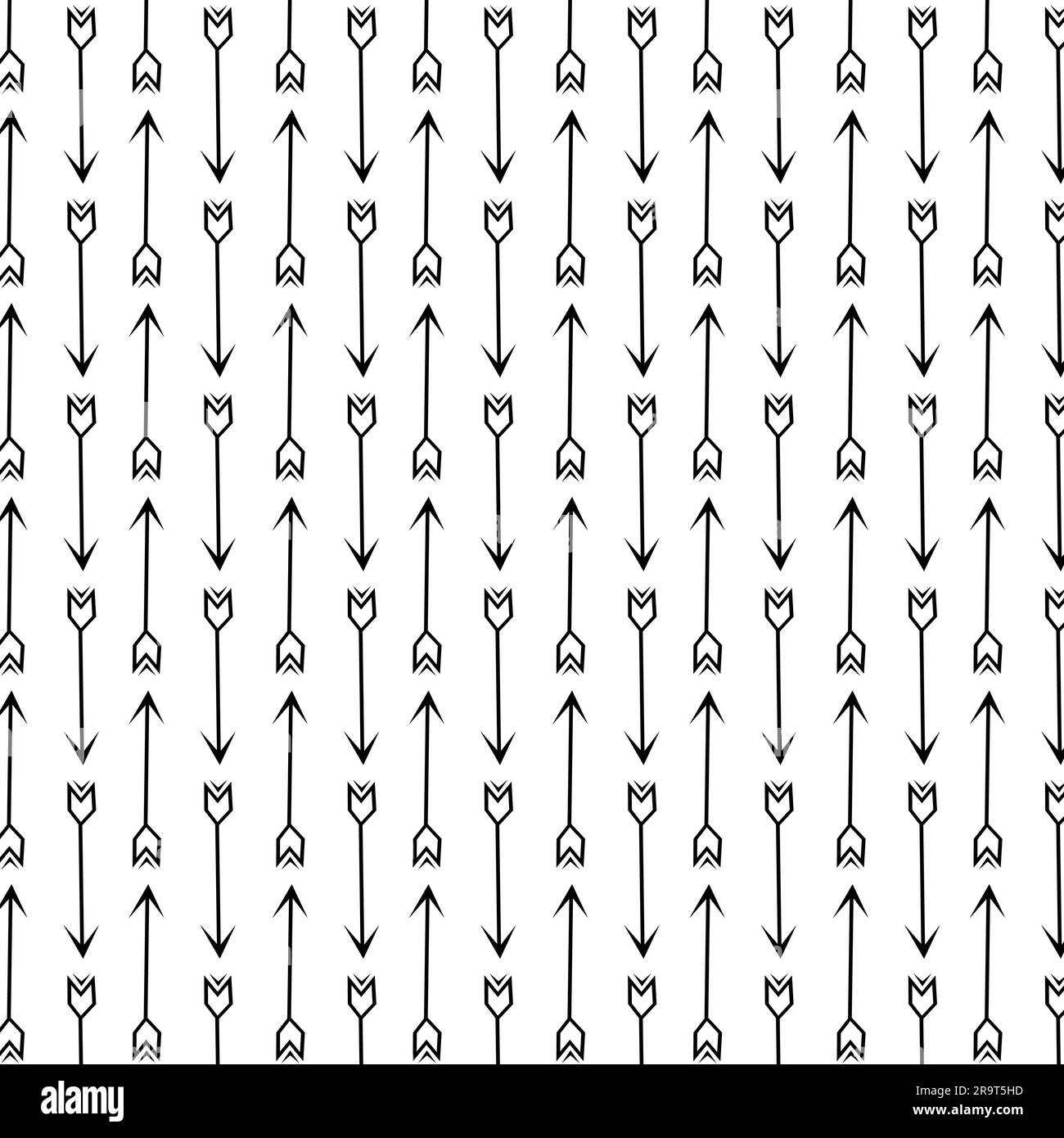 Doodle arrows seamless pattern Decorative spears background Thin line Vector illustration ...
