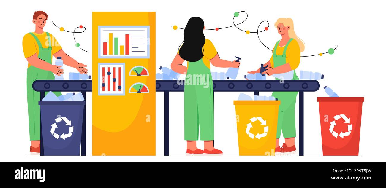 People with garbage recycling concept Stock Vector Image & Art - Alamy