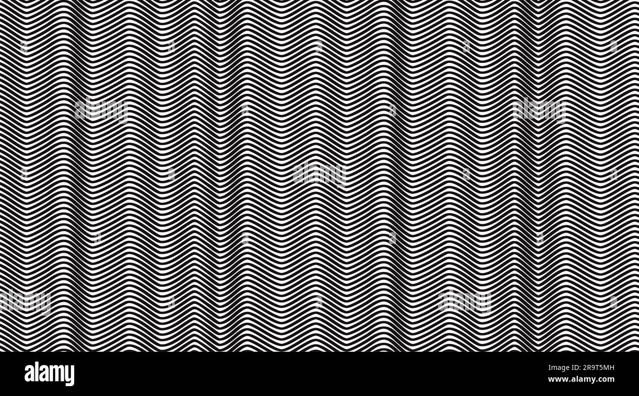 Abstract warped striped background. Curved twisted wavy lines pattern ...