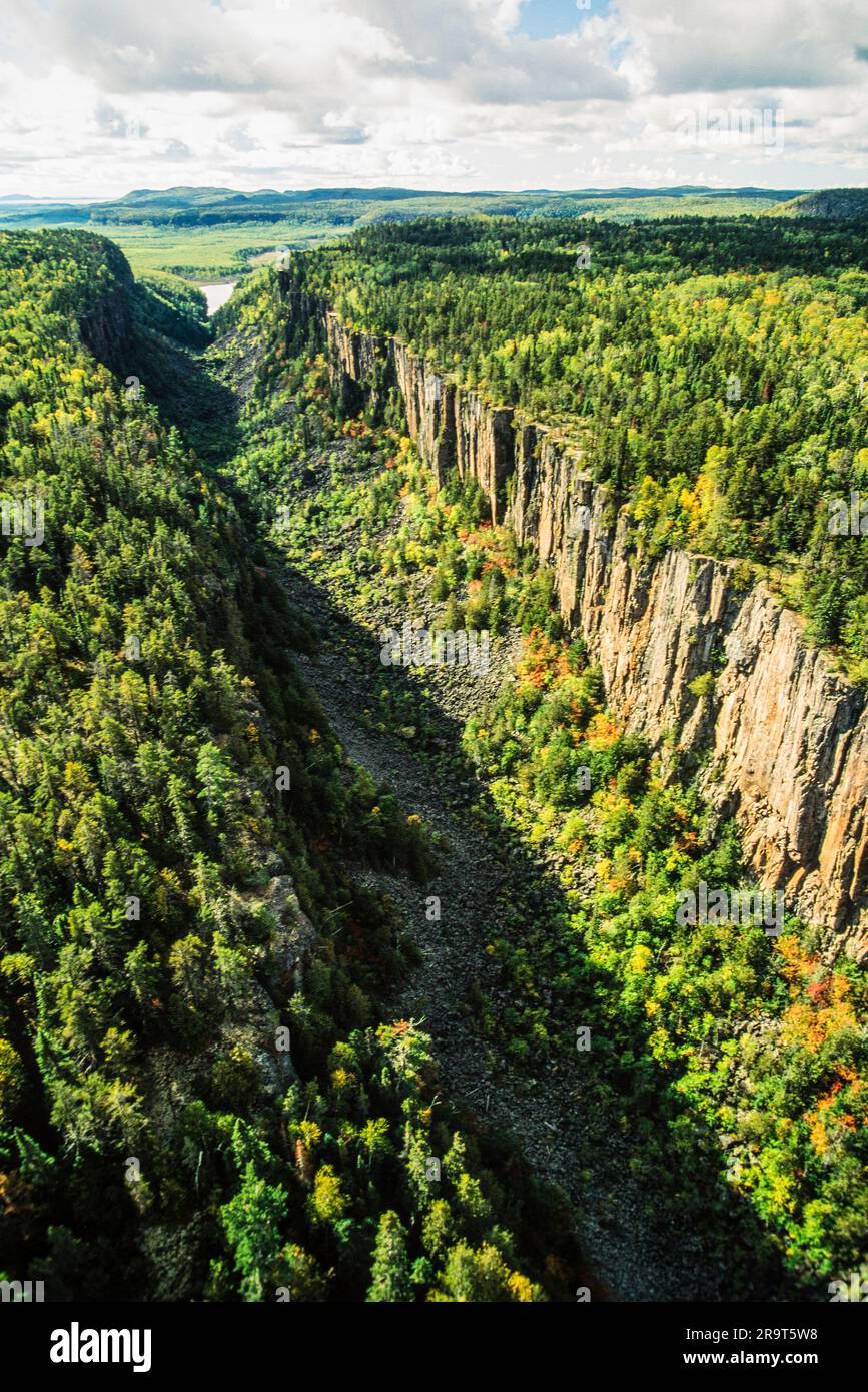 Aerial image of Ouimet Canyon, Ontario, Canada Stock Photo - Alamy