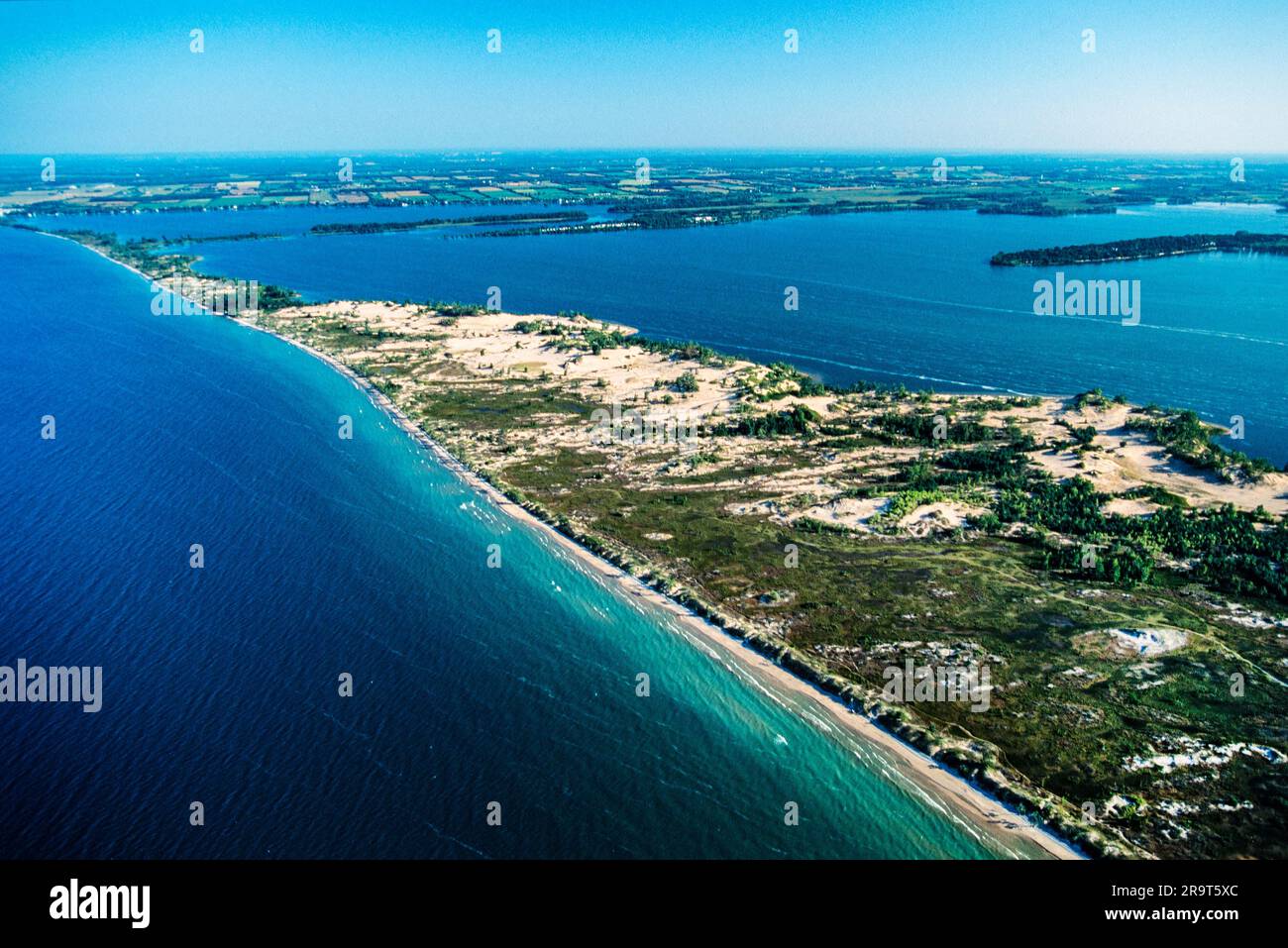 Aerial image of Sandbanks Provincial Park, Picton, Ontario, Canada ...