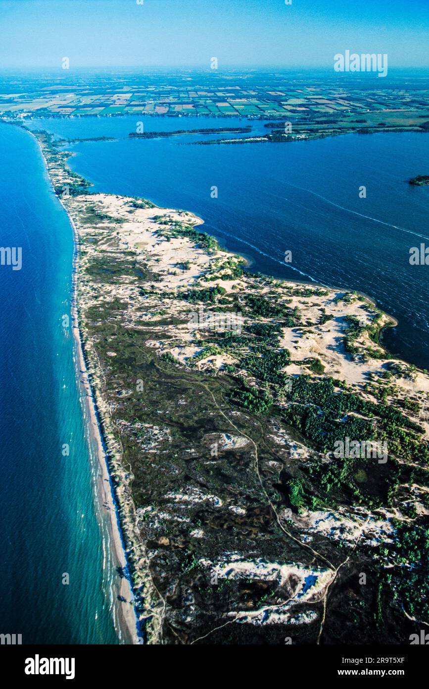 Aerial image of Sandbanks Provincial Park, Picton, Ontario, Canada ...