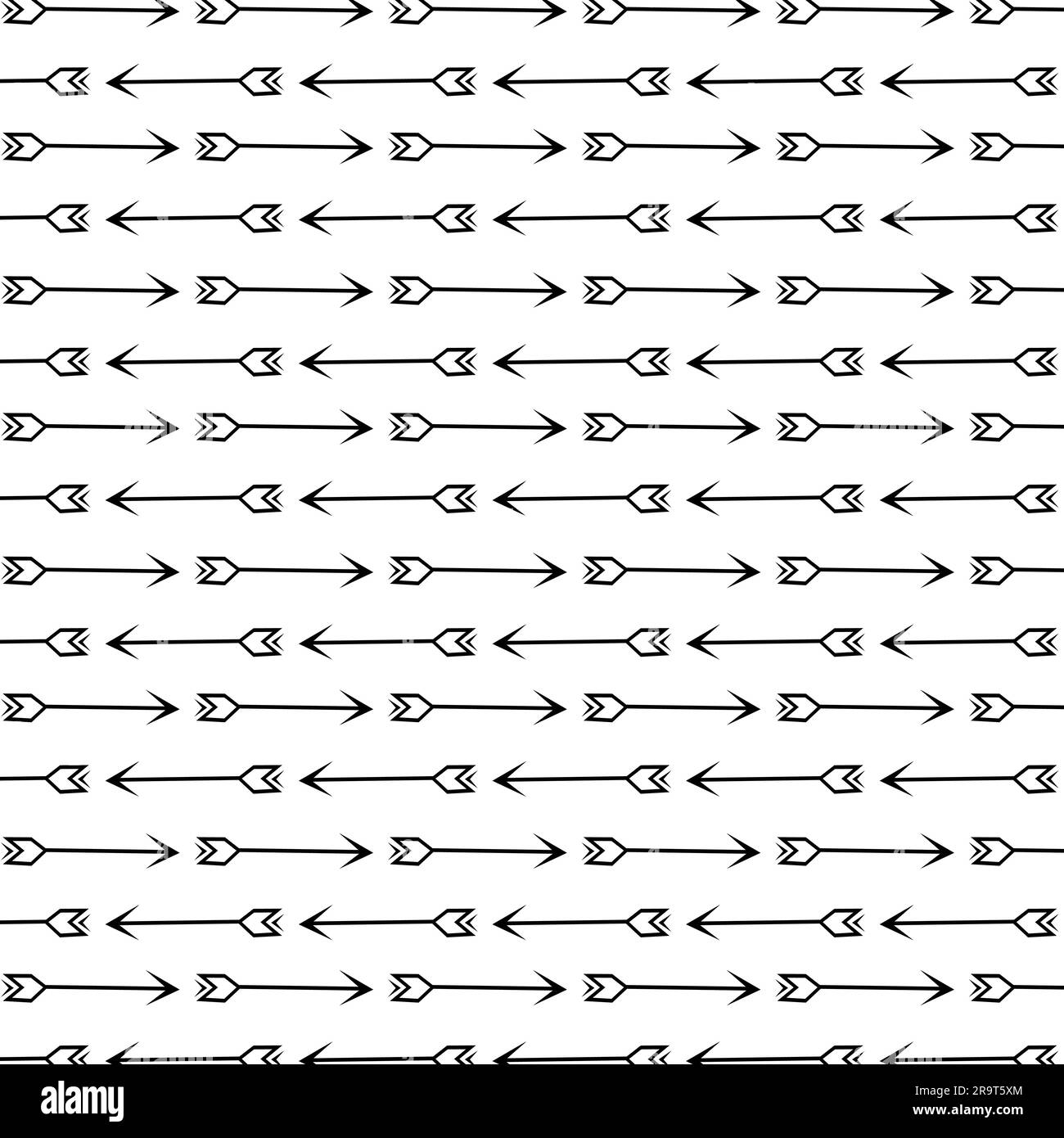 Doodle arrows seamless pattern Decorative spears background Thin line Vector illustration ...