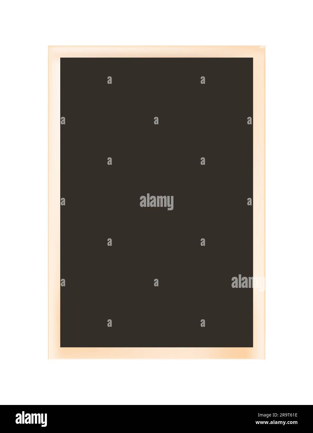 Instant photo Rectangle vertical old photo frame. Vector illustration ...