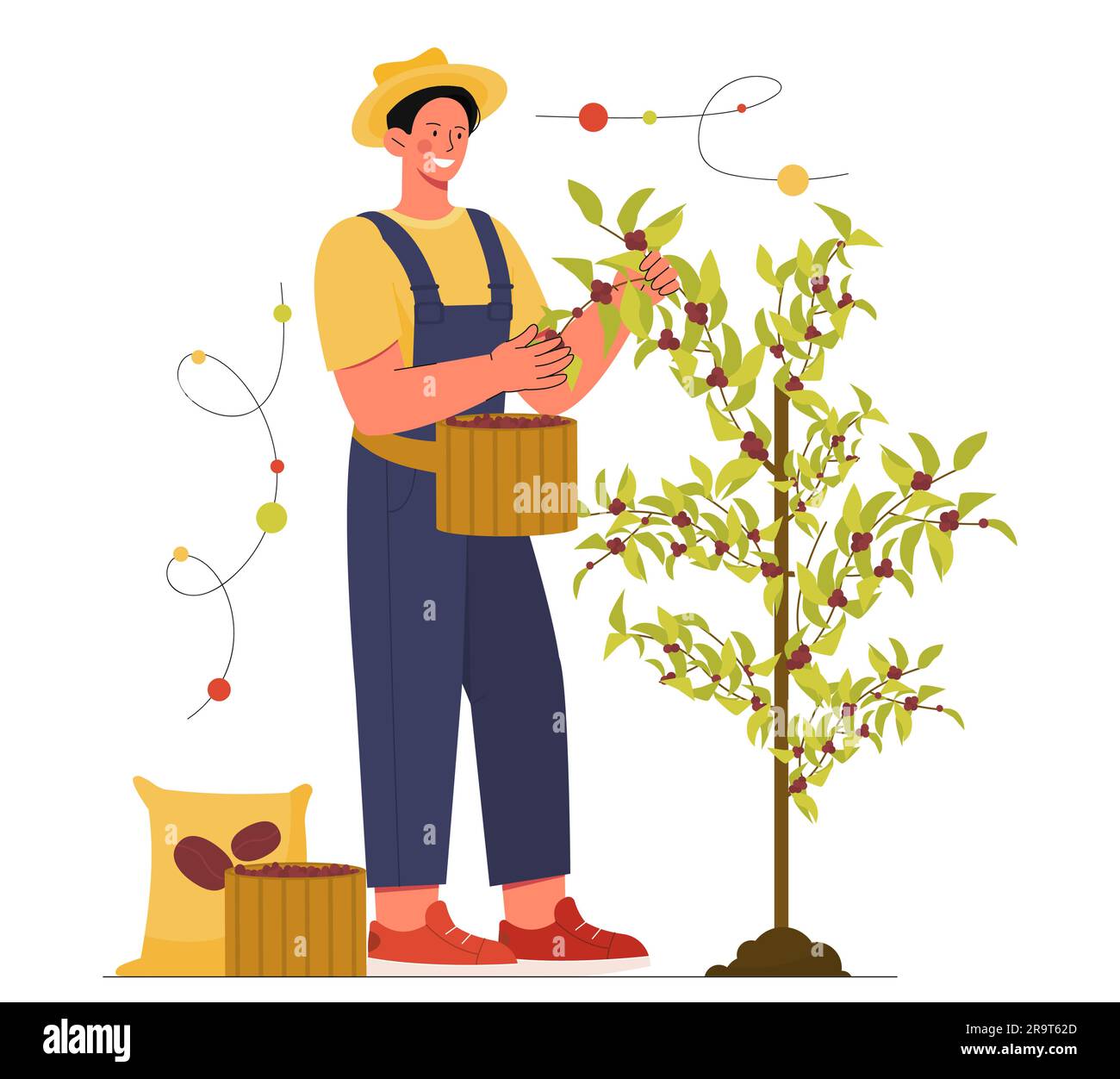 Coffee processing technology Stock Vector Images - Alamy