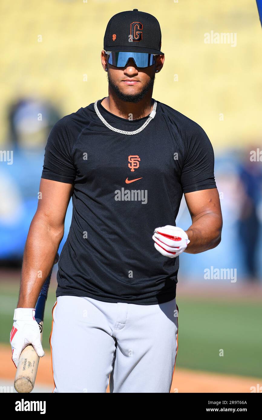 LOS ANGELES, CA - JUNE 17: San Francisco Giants center fielder Luis ...