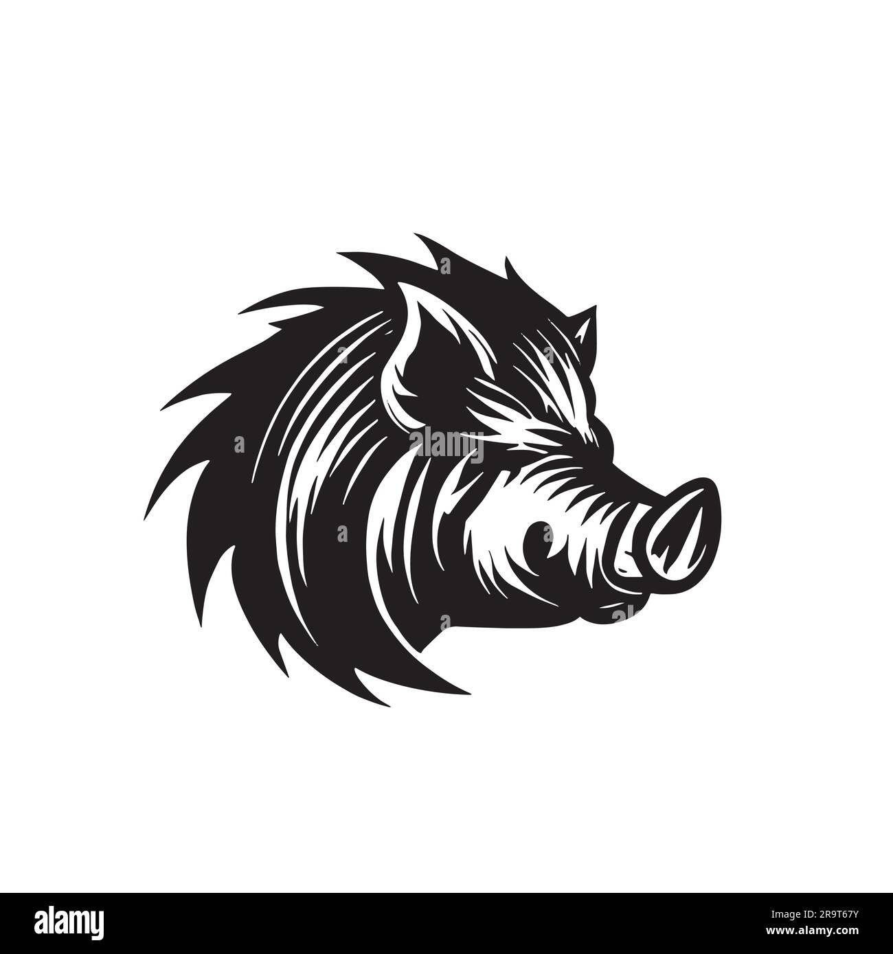 wild boar logo illustration from the side Stock Vector Image & Art - Alamy