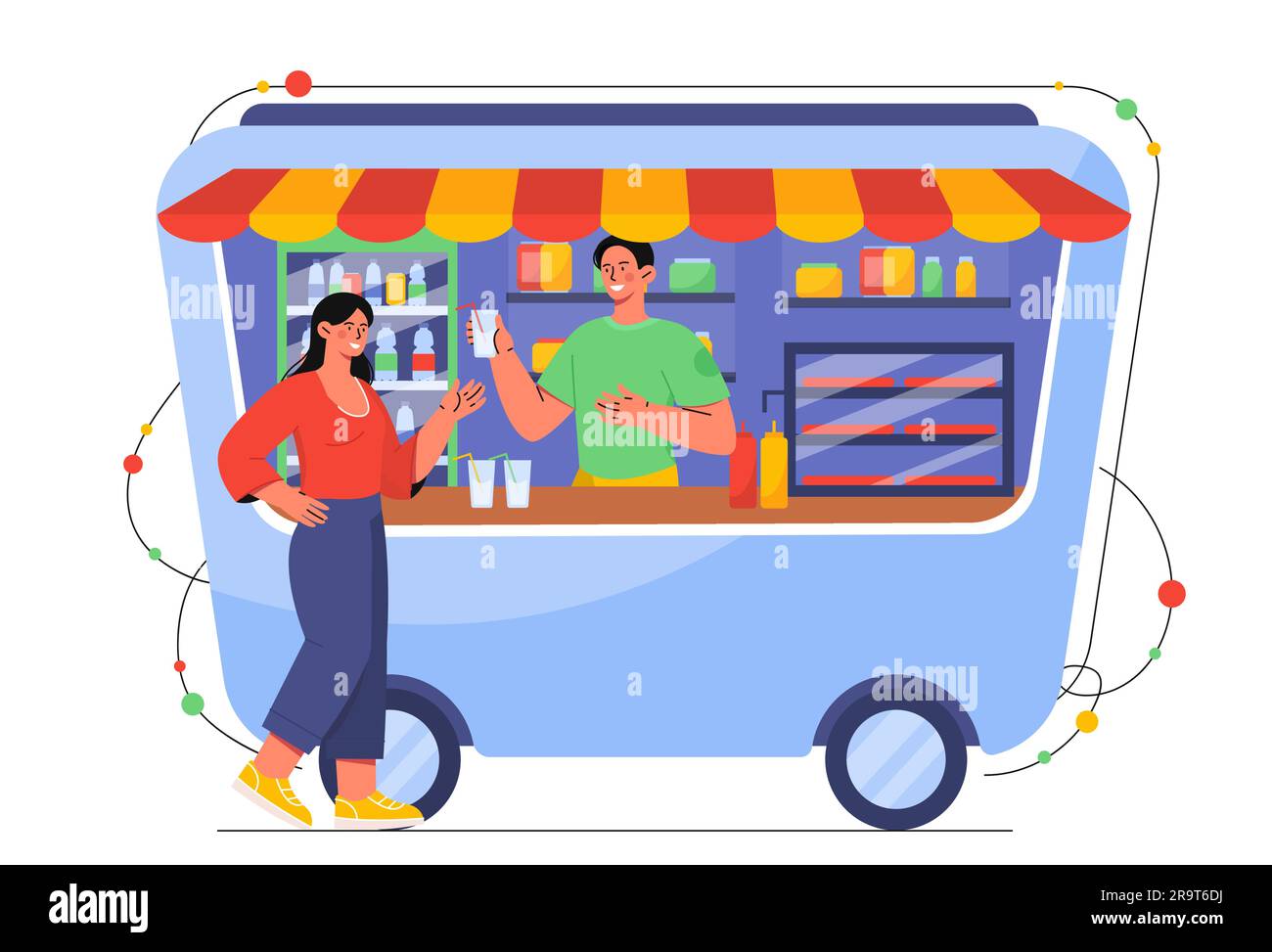 Cooking food street Cut Out Stock Images & Pictures - Alamy