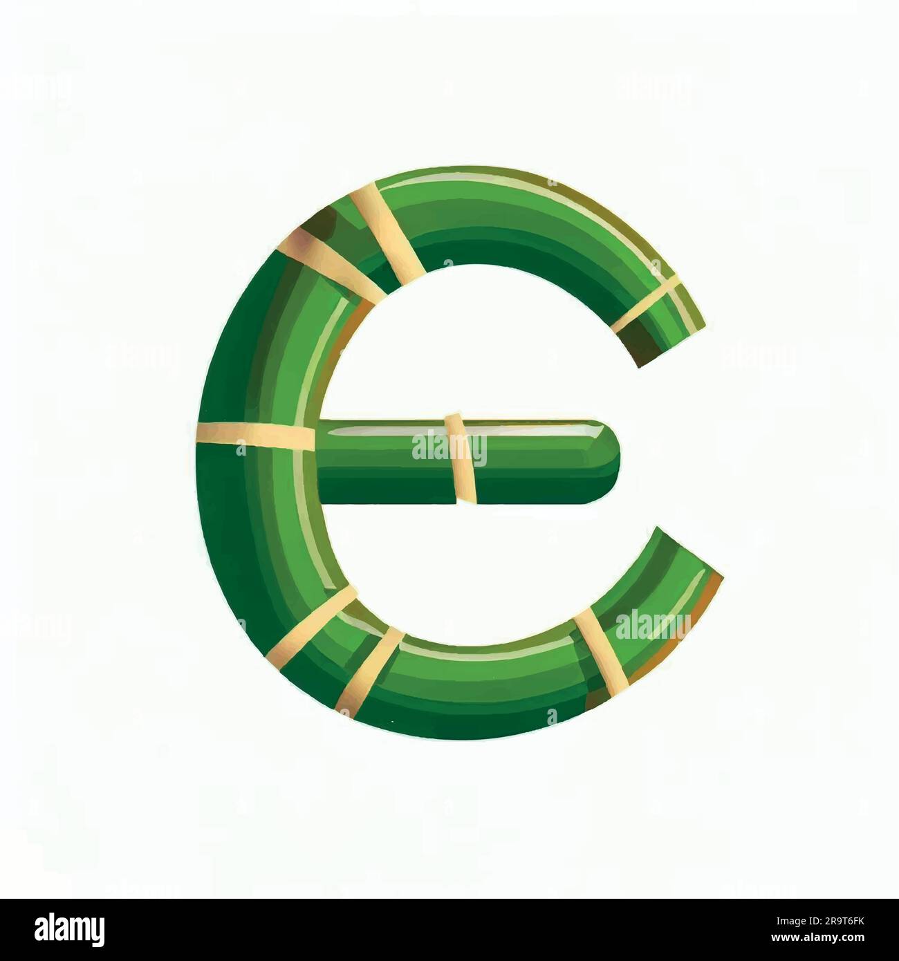 Letter e green bamboo logo hi-res stock photography and images - Alamy