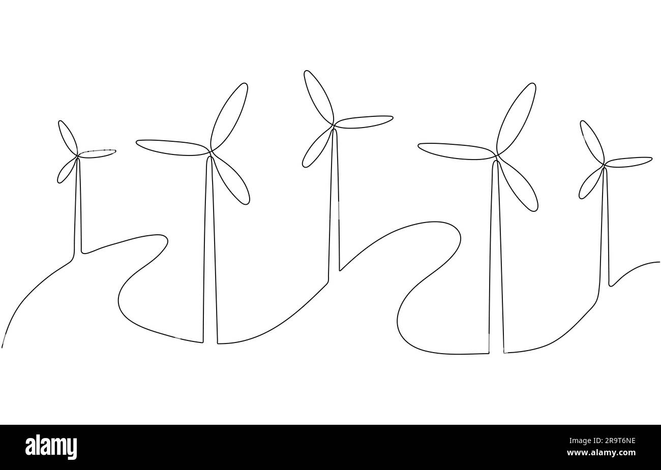 Wind energy continuous line concept Stock Vector Image & Art - Alamy