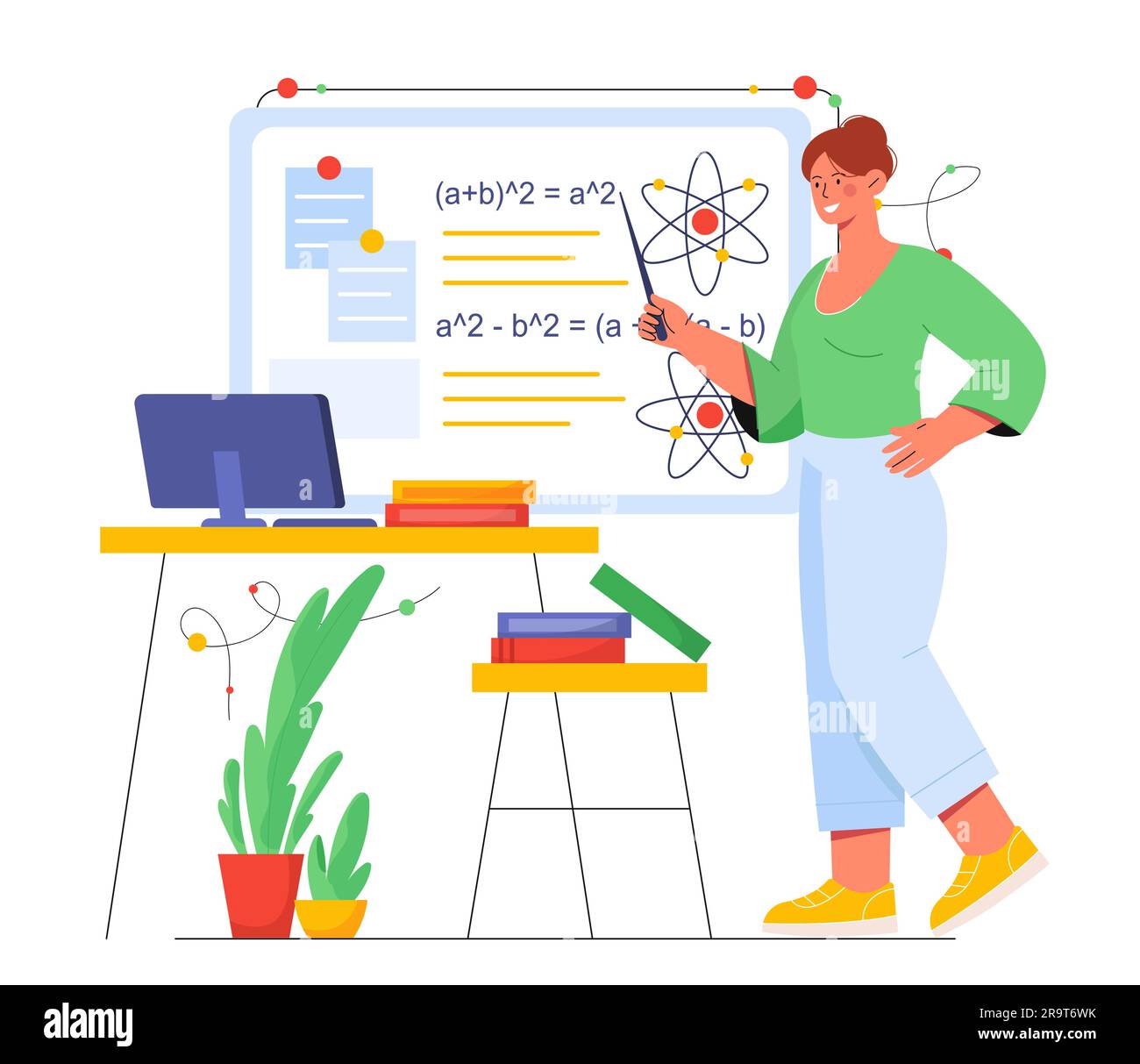 Woman teaching physics vector concept Stock Vector Image & Art - Alamy
