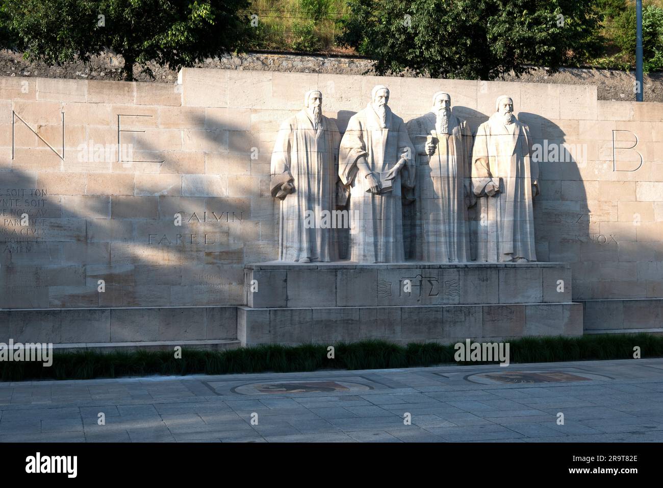 GENEVA, SWITZERLAND - JUNE 18, 2023: Sunset view of Reformation Wall ...
