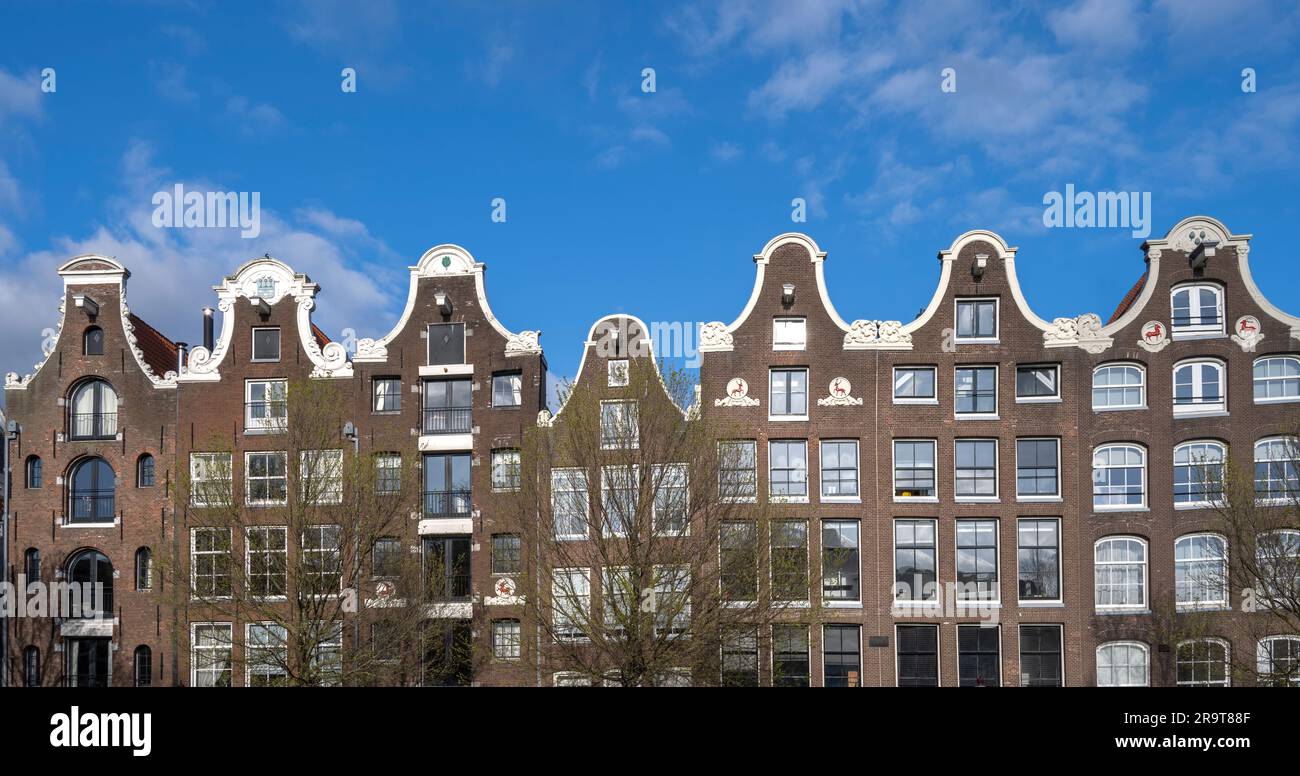 bell gable homes in Amsterdam Stock Photo - Alamy
