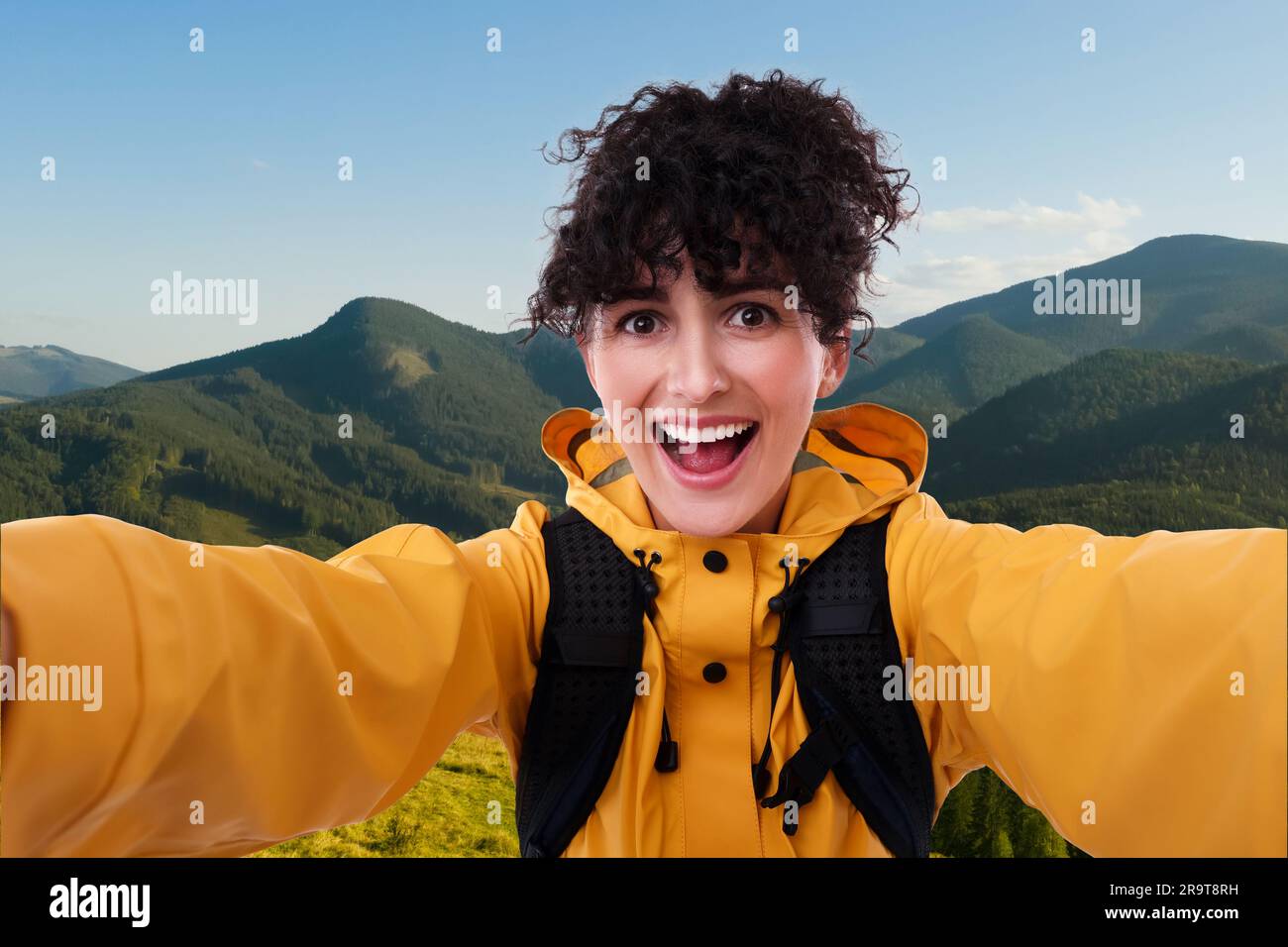 Aerial view beautiful young pine hi-res stock photography and images ...