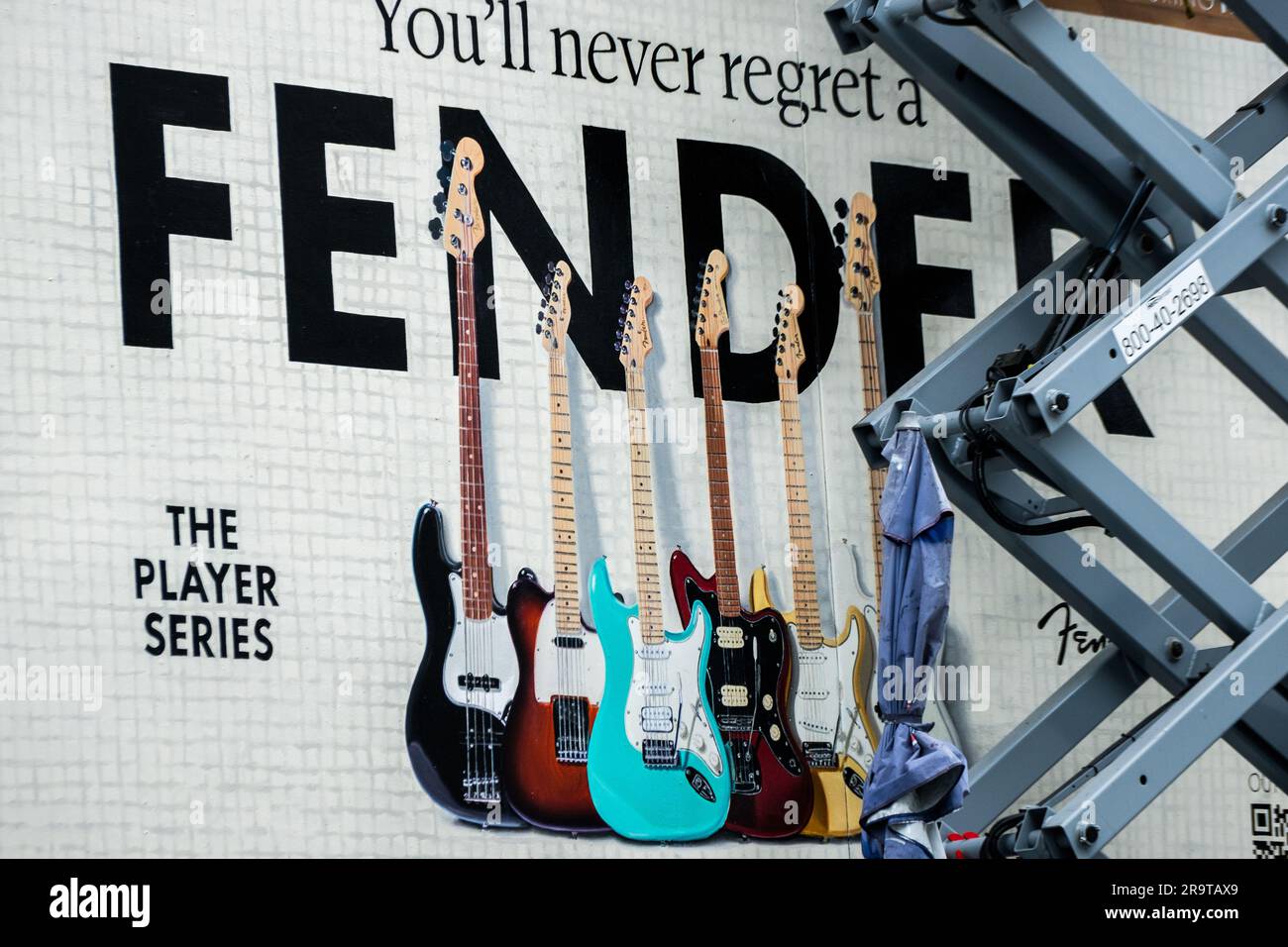 Colossal media hand drawn advertising mural hi-res stock photography ...