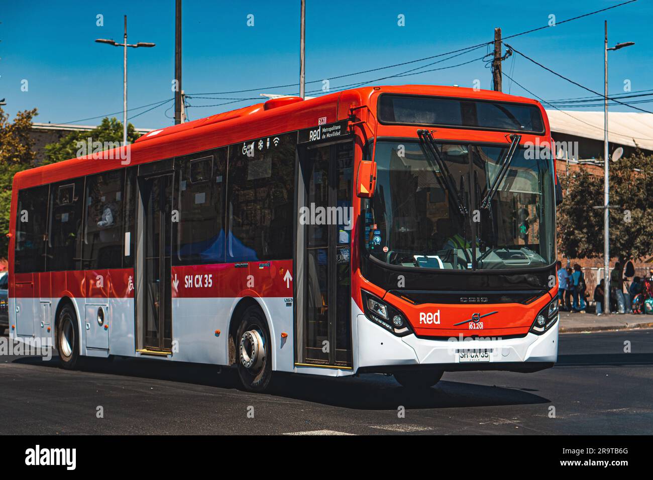 Santiago, Chile - February 16 2023: A public transport Transantiago, or ...